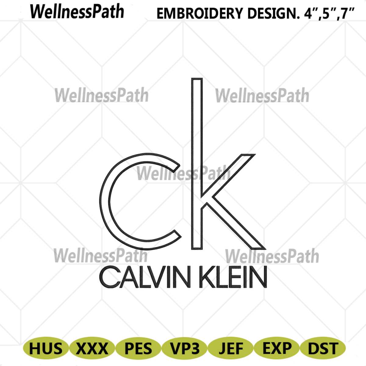 Calvin Klein CK Outlines Logo Embroidery Instant Download - Inspire Uplift