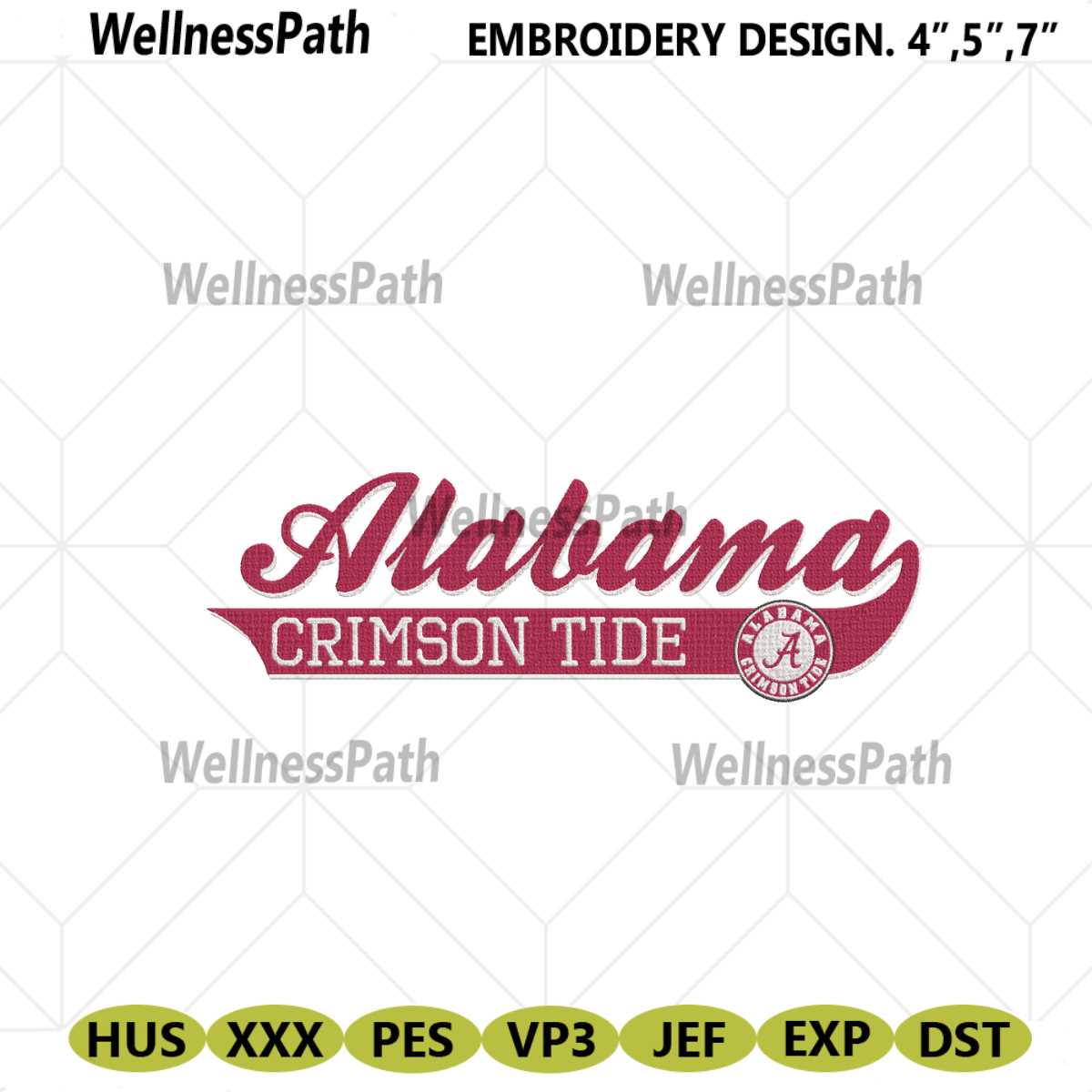 Alabama Crimson Tide Embroidery Design, NCAA Embroidery Desi - Inspire ...