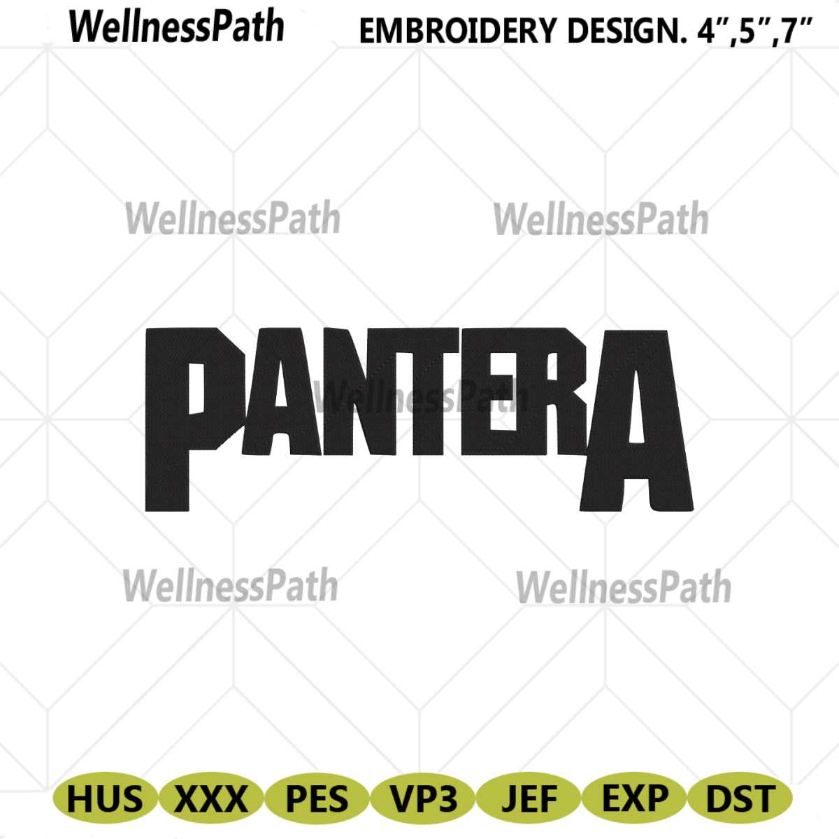 Pantera Logo Rock Band Embroidery Design Download File | Inspire Uplift