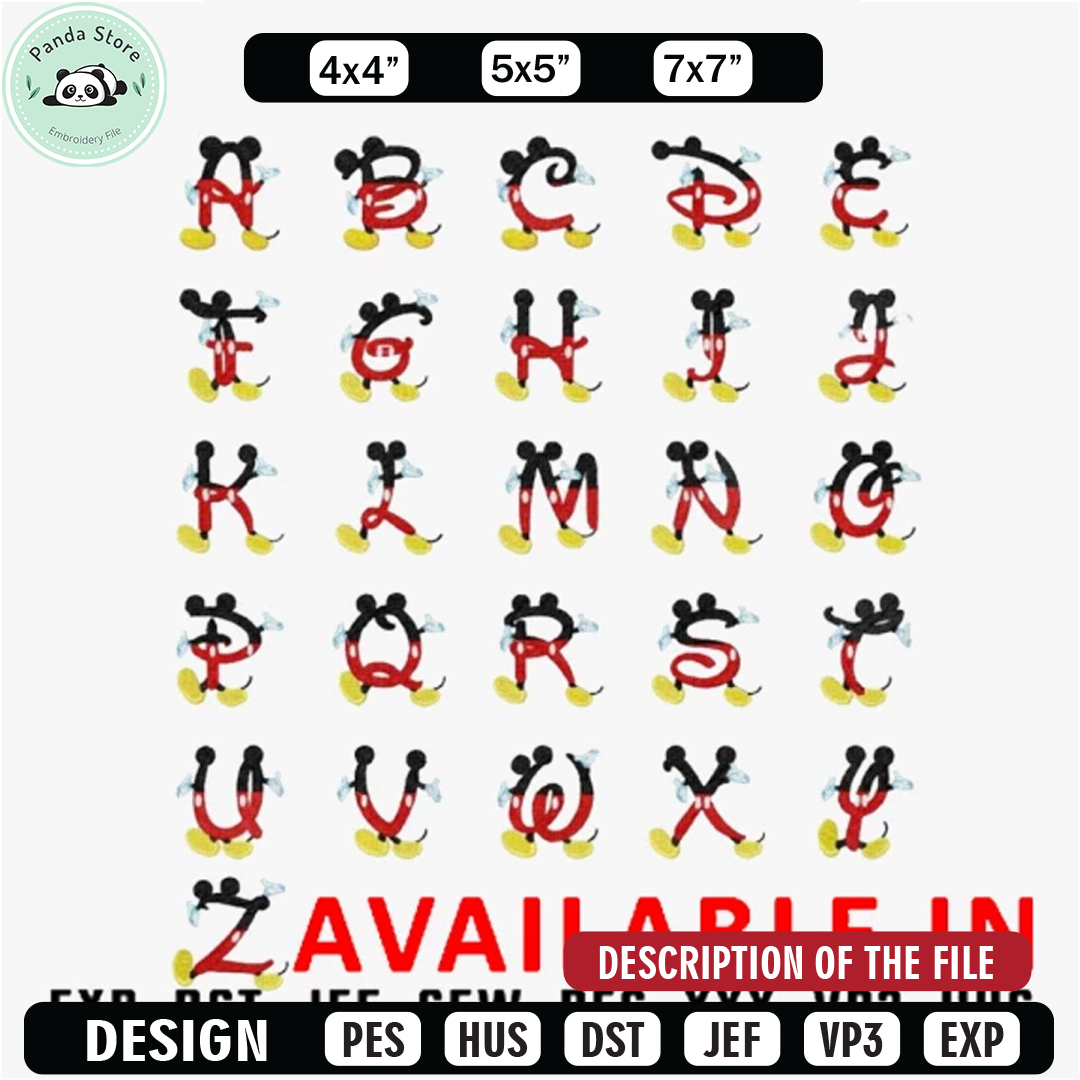 Alphabet a to z embroidery design, Disney embroidery, Embroi | Inspire ...