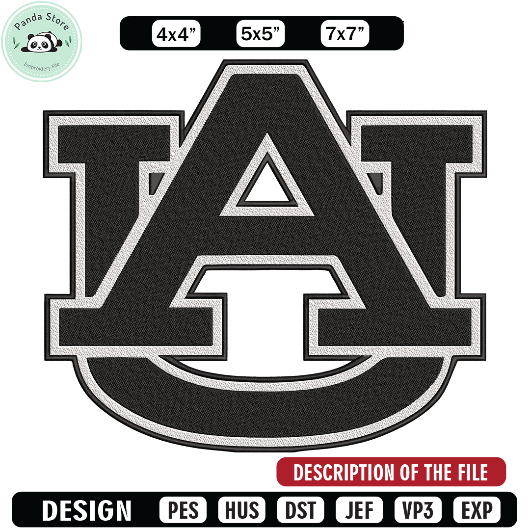 Auburn University logo embroidery design, NCAA embroidery, E | Inspire ...