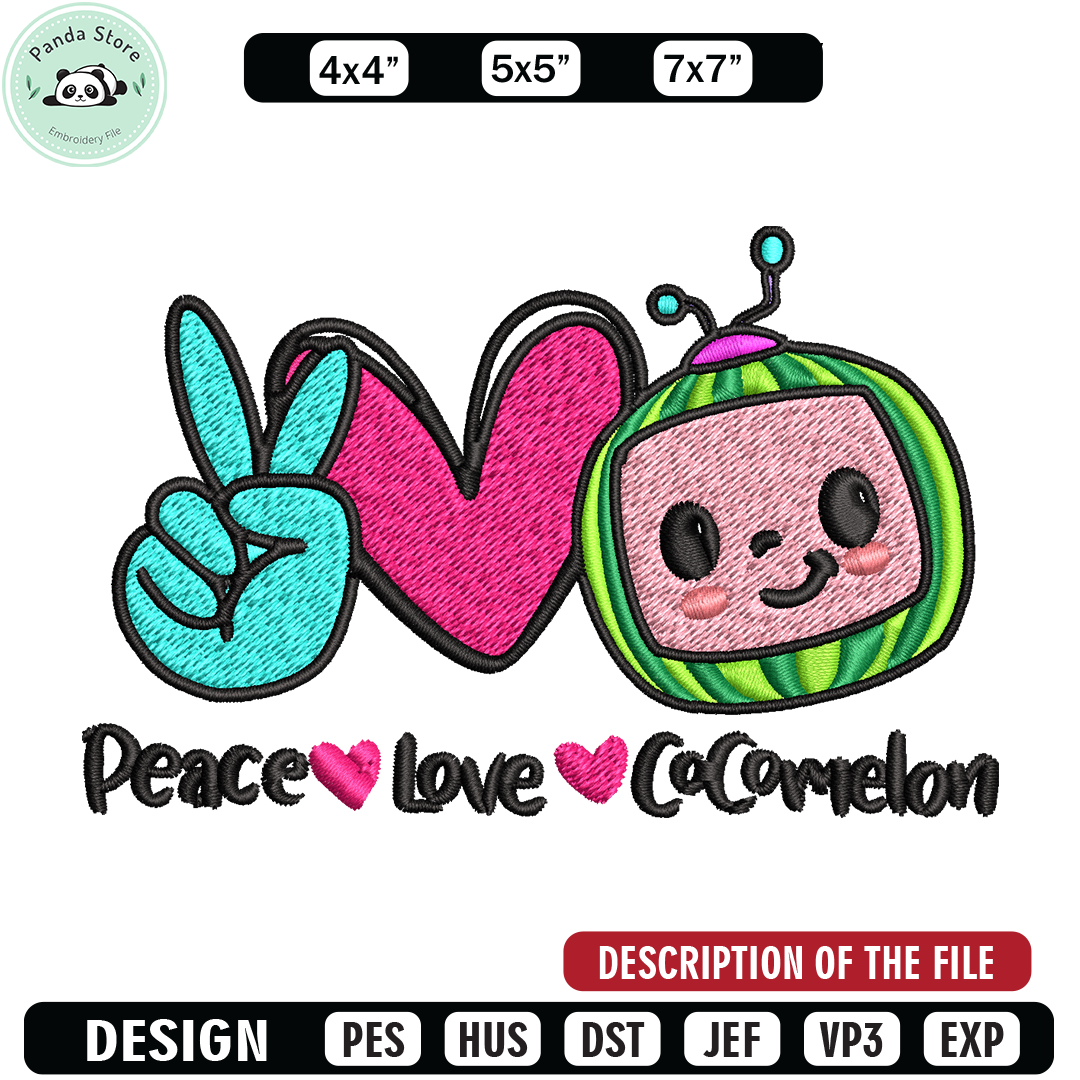 Cocomelon Logo Embroidery design, Cocomelon Embroidery, logo | Inspire ...