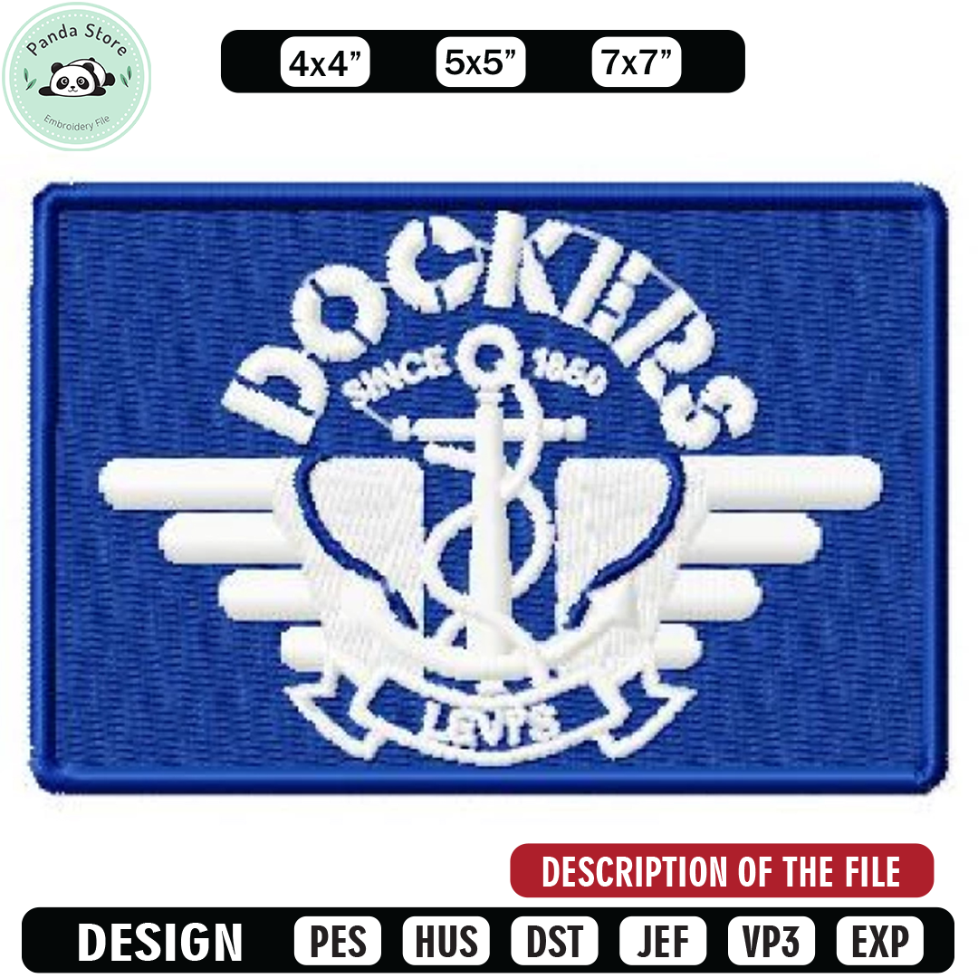 Dockers logo embroidery design, Embroidery design, Sale desi - Inspire ...