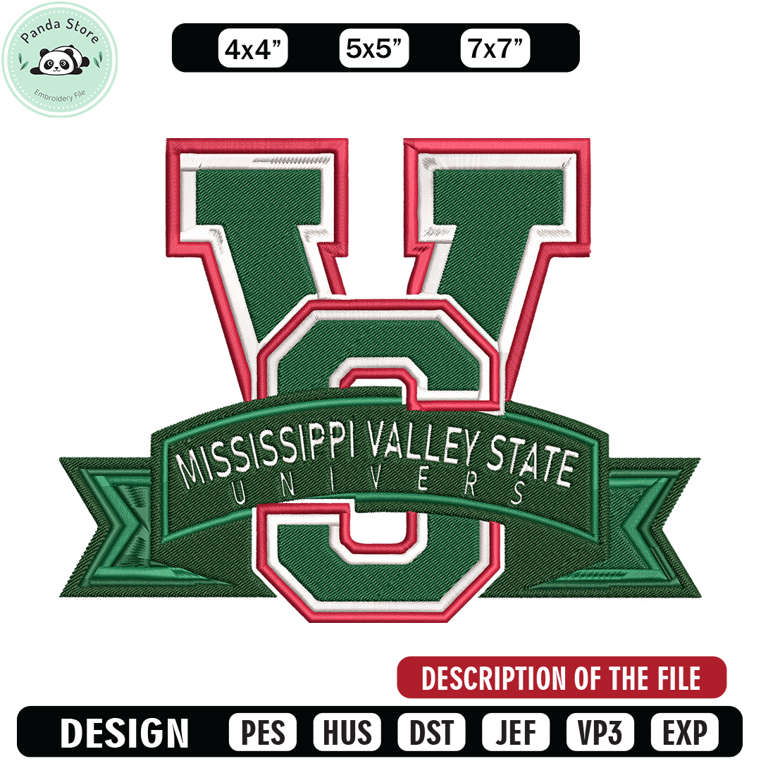 Mississippi Valley State logo embroidery design,NCAA embroid - Inspire ...