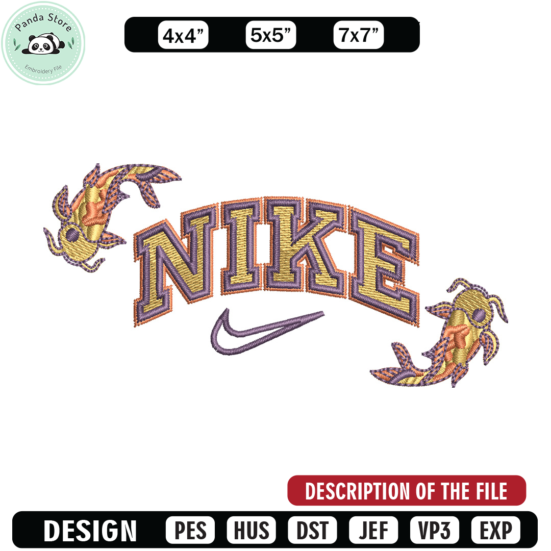 Nike x fish embroidery design, Fish embroidery, Nike design, | Inspire ...