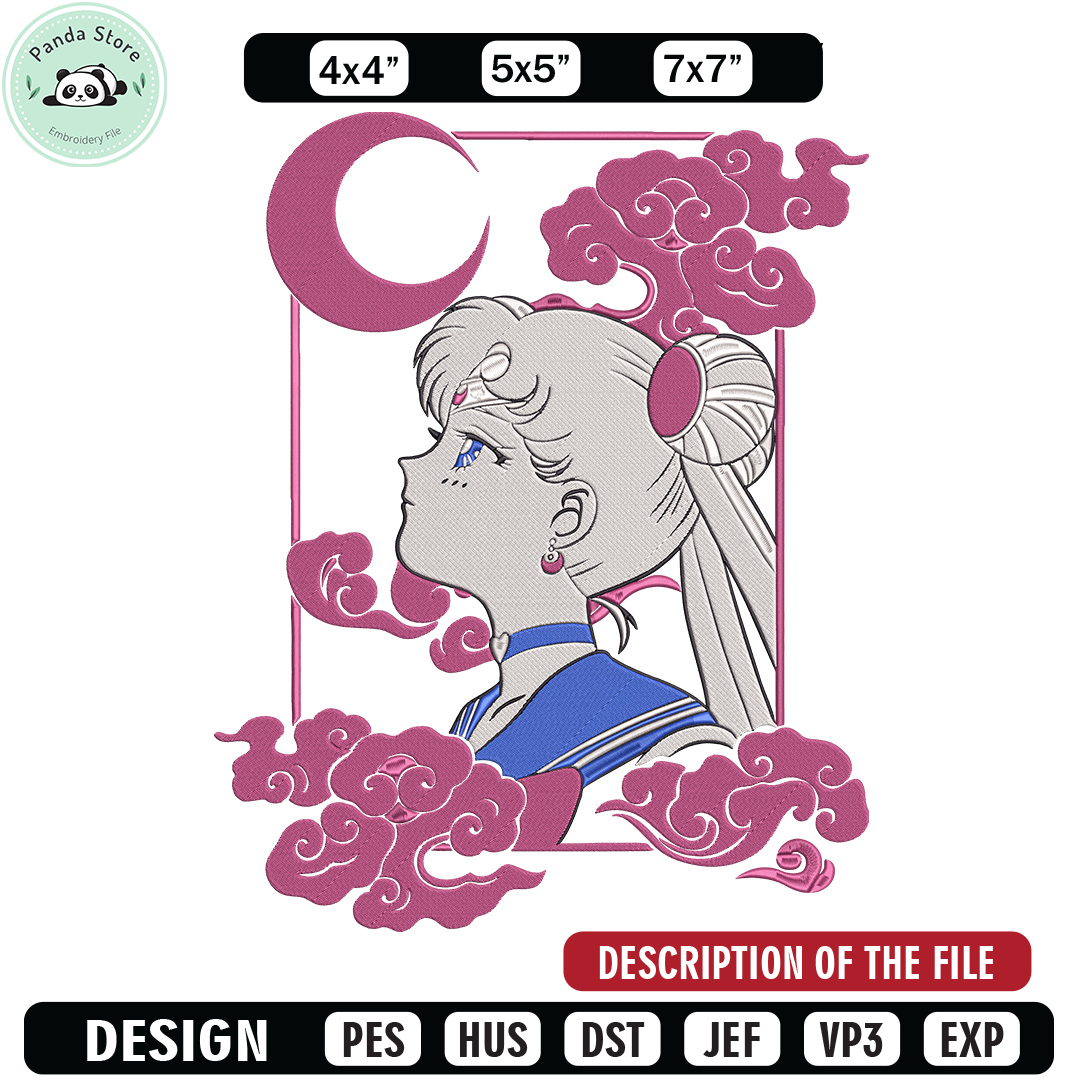 Sailor moon poster Embroidery Design, Sailor moon Embroidery | Inspire ...