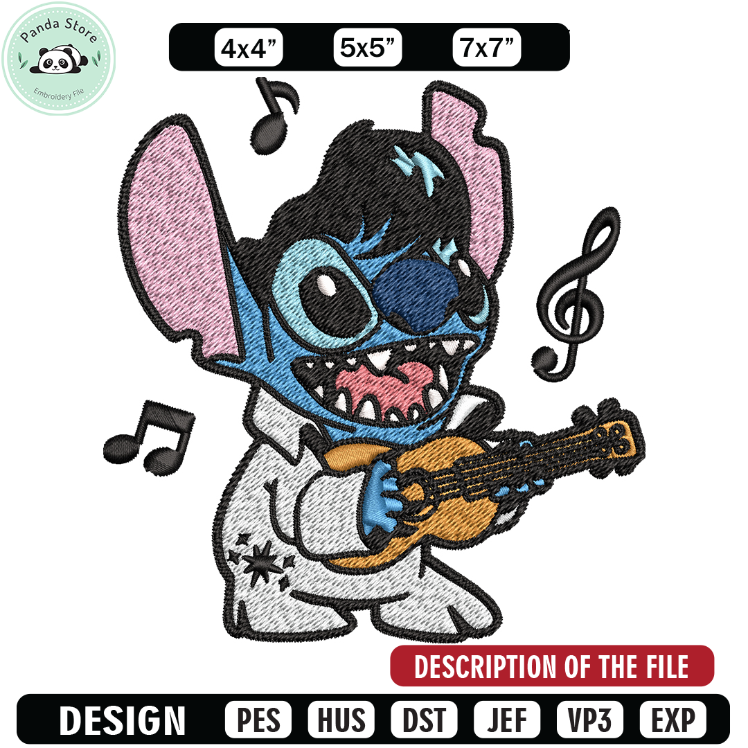Stitch Elvis Gifts Embroidery design, Stitch Elvis Gifts Emb - Inspire ...