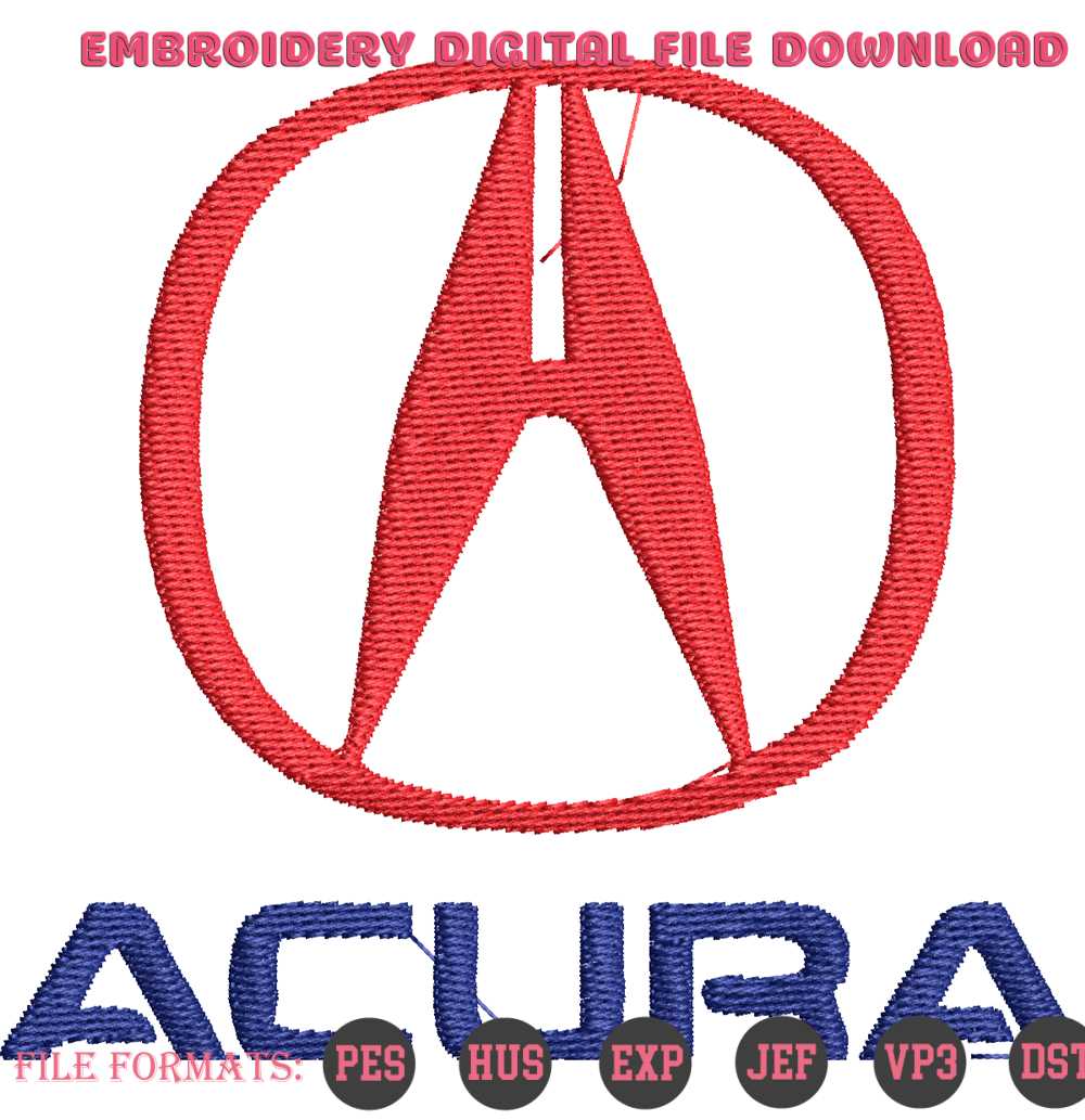 Logo Acura Embroidery Digital Download Logo Car Embroidery F - Inspire ...