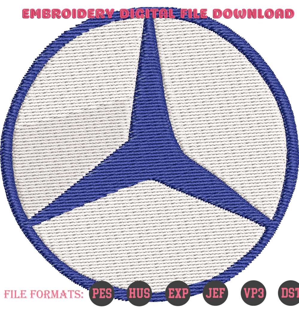 Brand Mercedes Logo Embroidery Download File Mercedes Design - Inspire ...