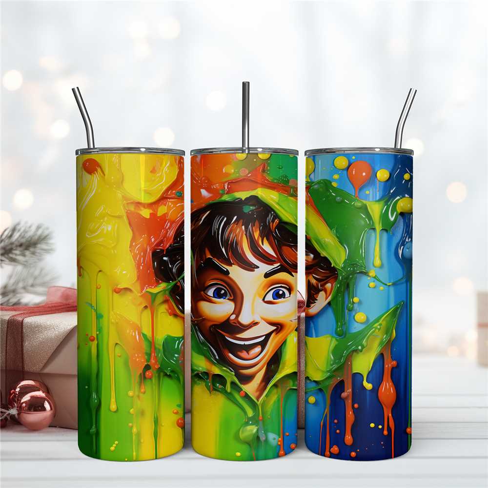 3D Inflated Peter Pan Tumbler Design, Peter Pan Disney Wrap, | Inspire ...