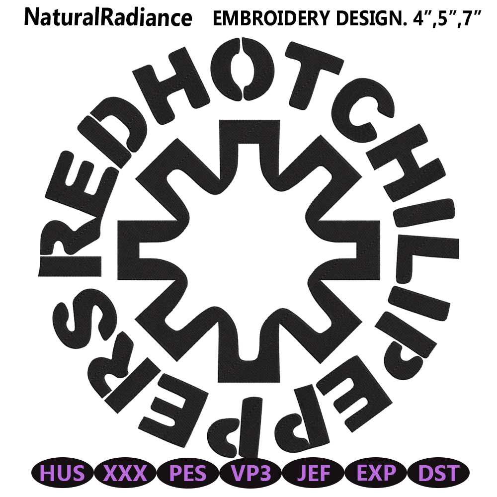 Red Hot Chili Peppers Vintage Logo Rock Band Embroidery Desi | Inspire ...