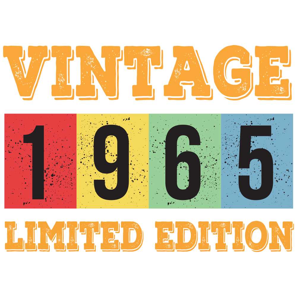 Vintage 1965 Limited Edition Svg, Birthday Svg, 1965 Limited | Inspire ...