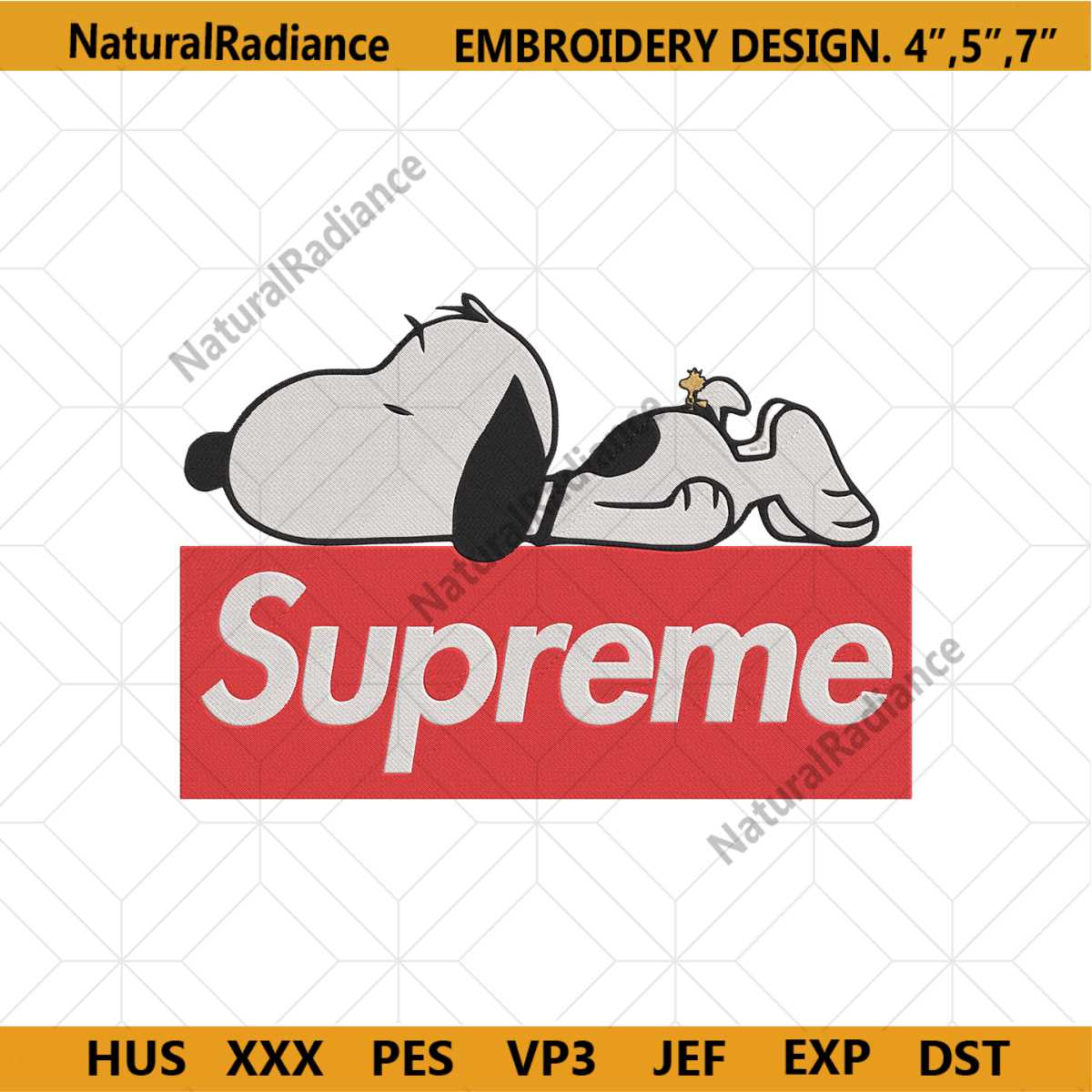 Supreme And Snoopy Logo Embroidery Design Download | Inspire Uplift