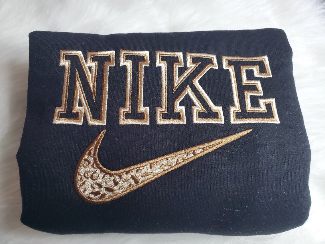 Nike Logo Leopard Cheetah Style Embroidered Sweatshirt, Nike - Inspire ...