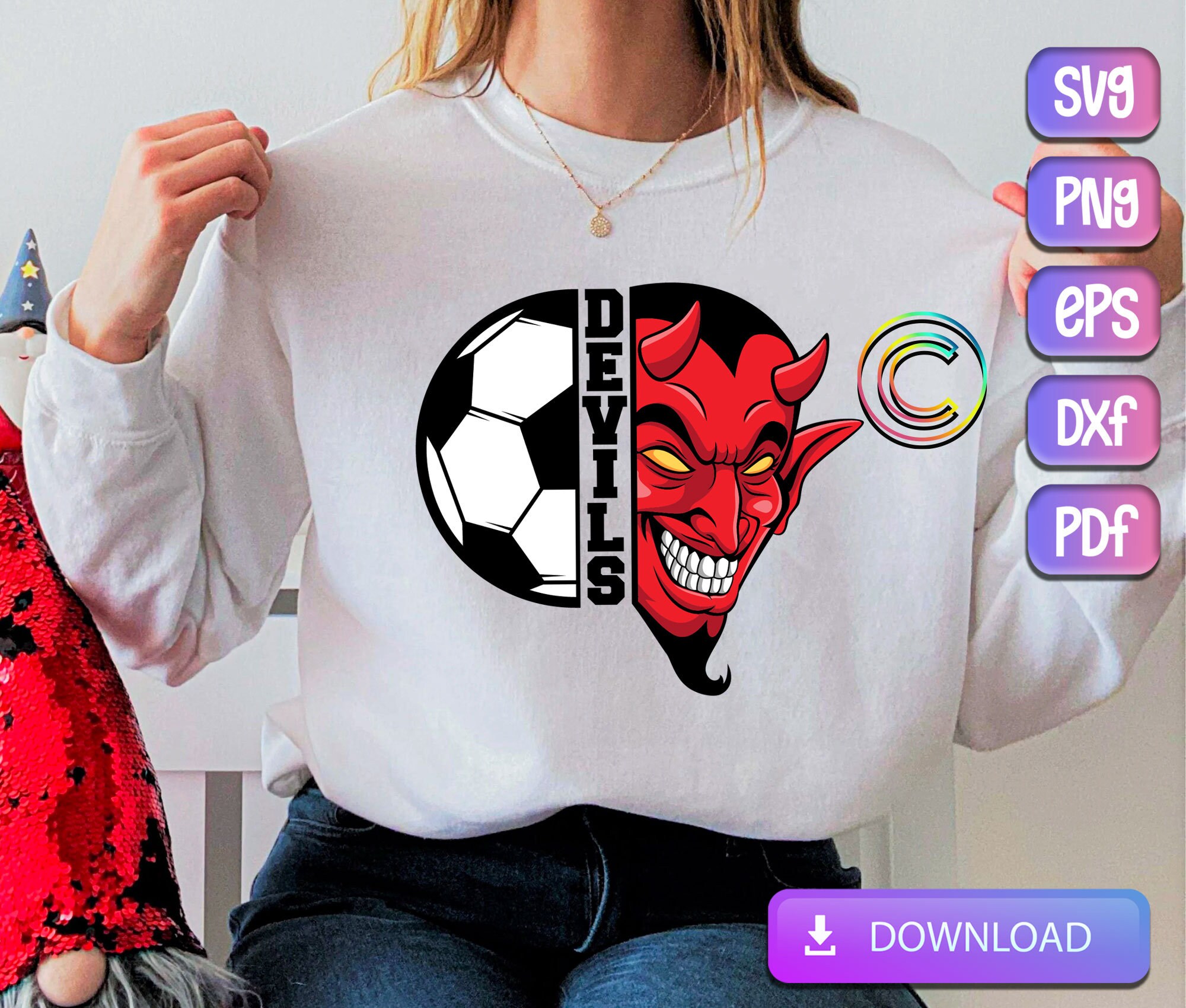 Soccer Devils Svg, Devils Svg, Soccer Svg, Mascot, Silhouett | Inspire ...
