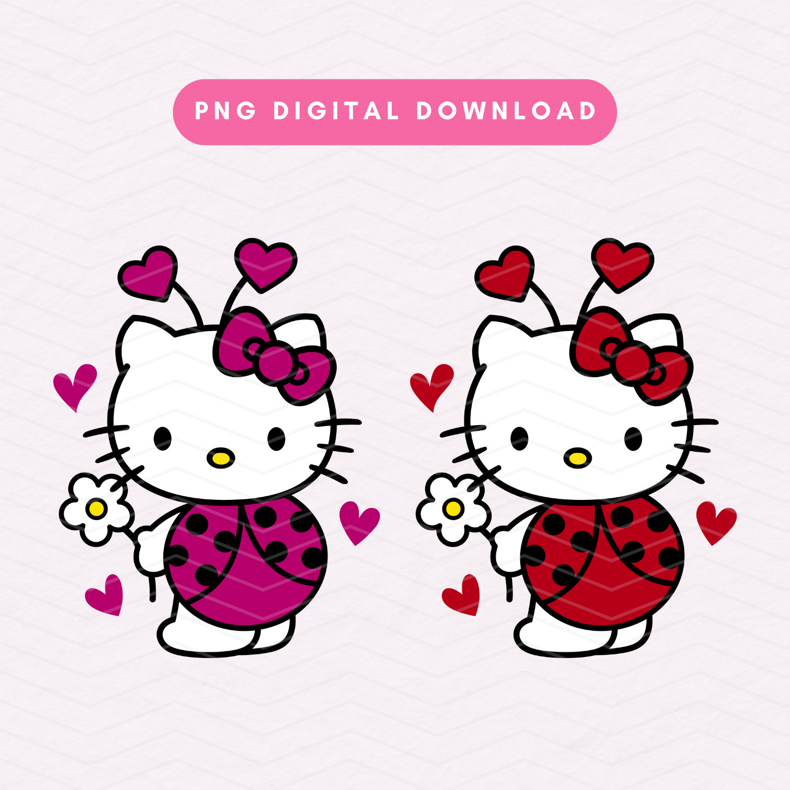 Ladybug Kitty PNG, Kawaii Kitty Sublimation Graphic, Cute La | Inspire ...