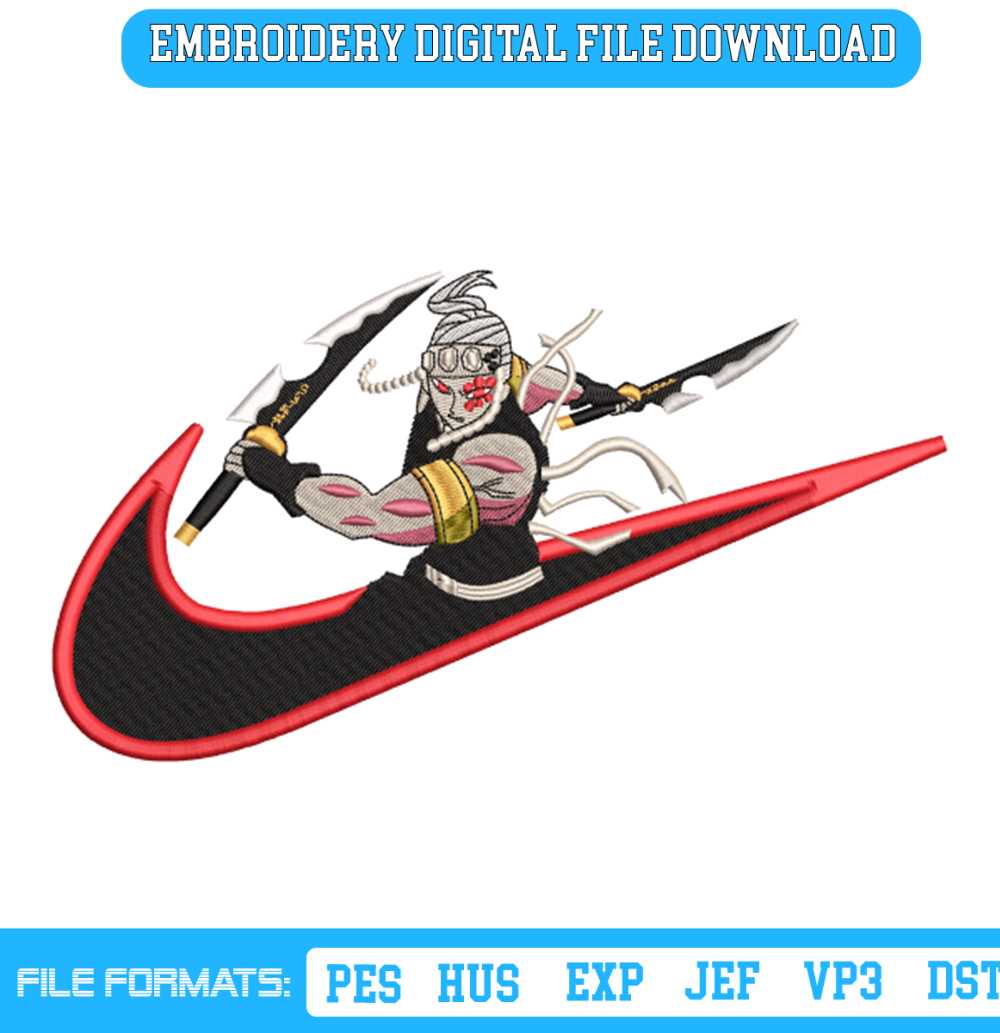 Tengen Uzui X Nike Logo Embroidery Design Instant Download - Inspire Uplift