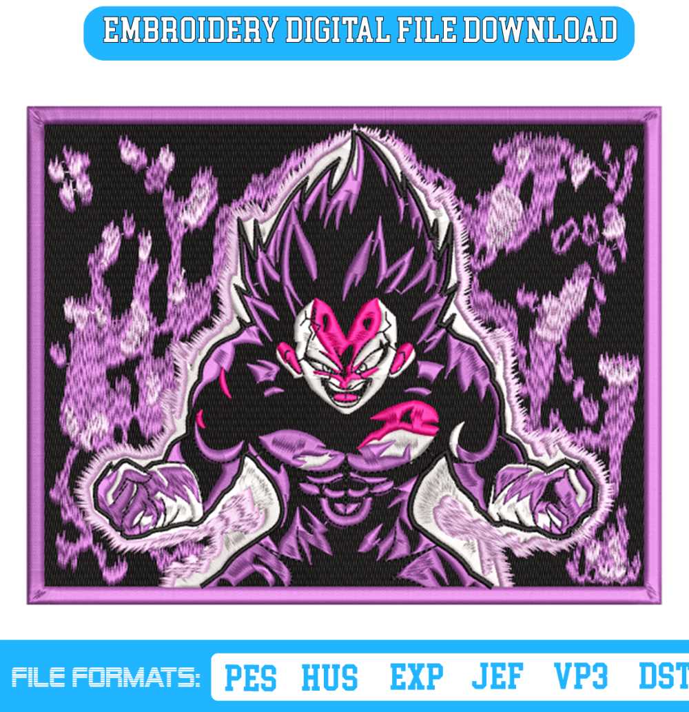 Vegeta Ultra Ego Form Embroidery Design Instant Download Fil | Inspire ...