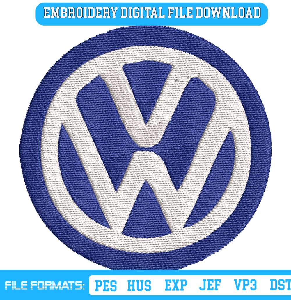 Volkswagen Logo Car Embroidery File VW Logo Embroidery Insta | Inspire ...