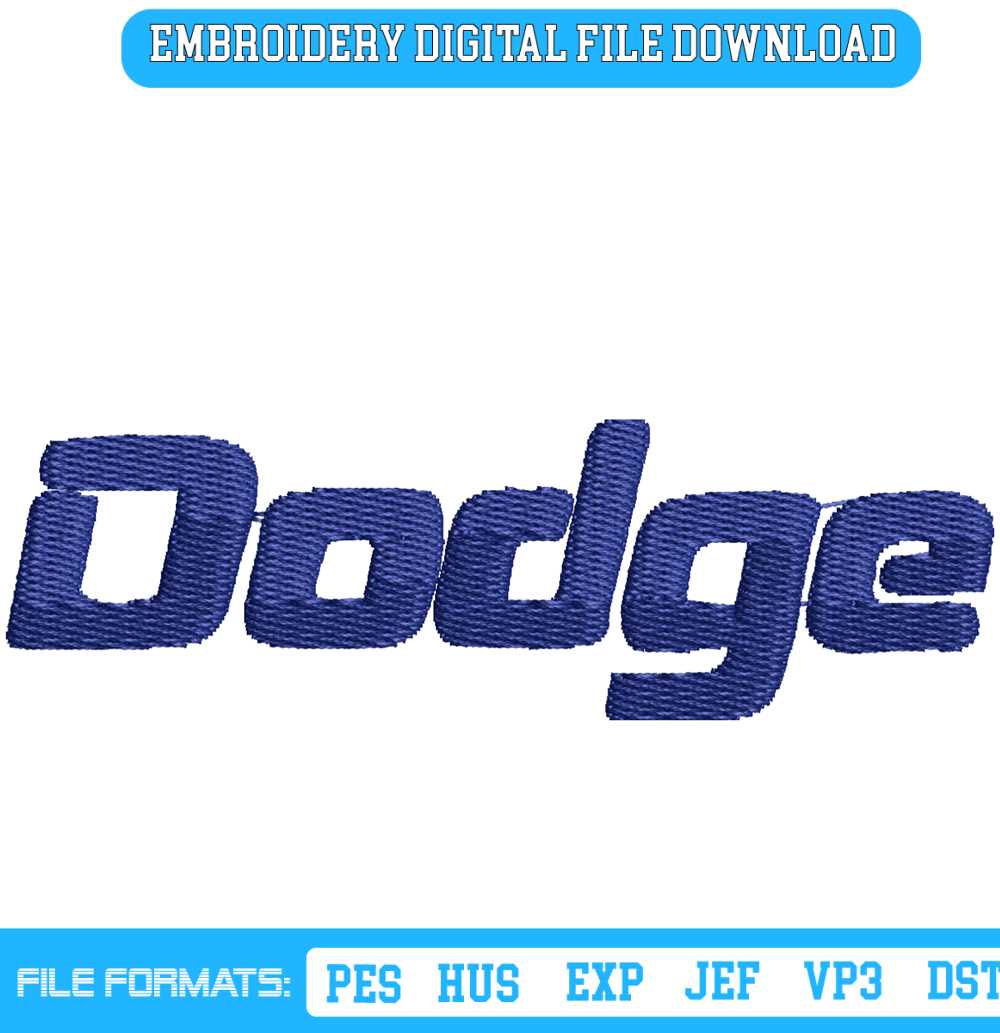 Dodge Blue Logo Car Brand Embroidery Car Brand Logo Embroide | Inspire ...