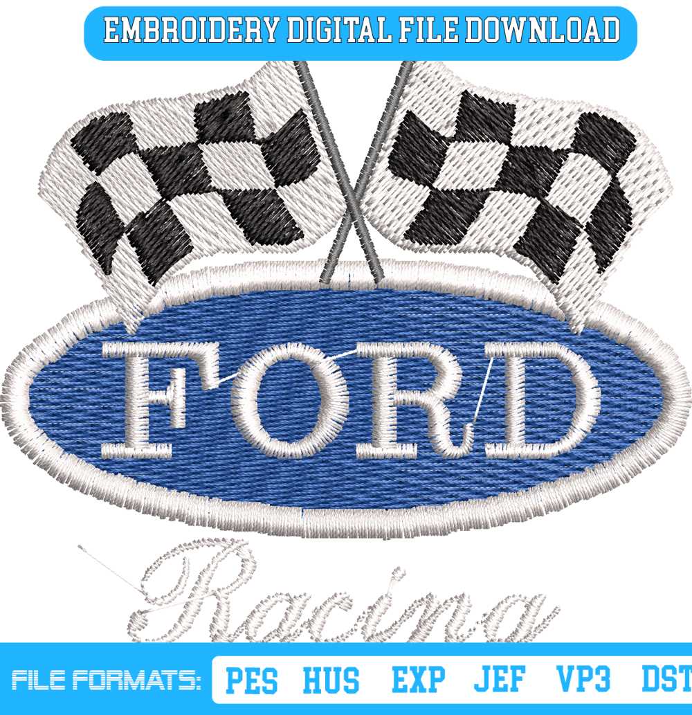 Ford Racing Logo Car Embroidery Download File Logo Car Desig - Inspire ...