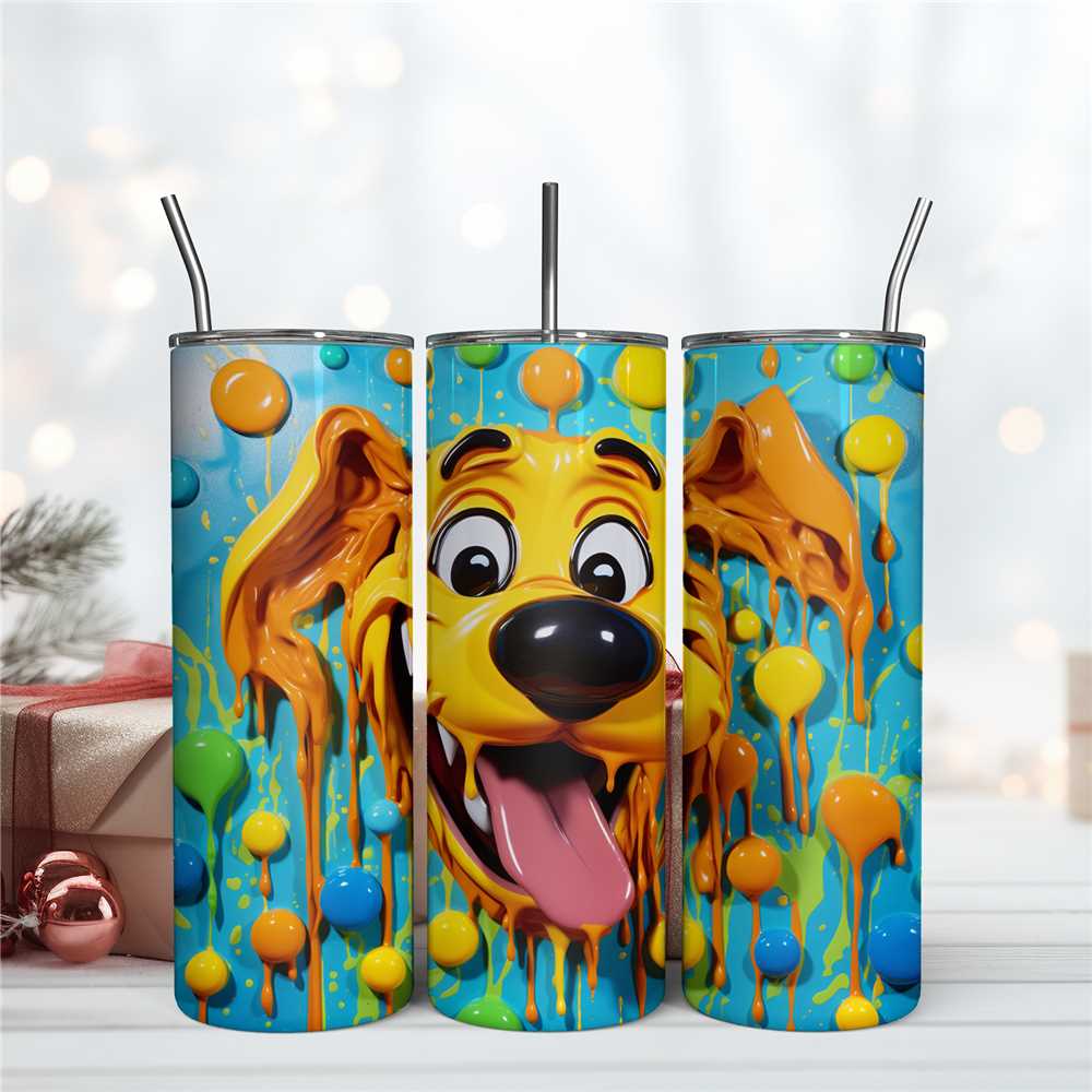 3D Scooby Doo Dripping Tumbler Design, 20oz Skinny Tumbler I - Inspire ...