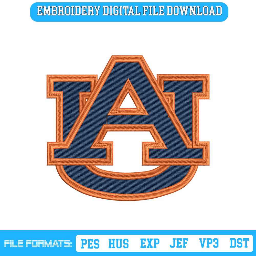 Auburn Tigers NCAA Embroidery Design File | Inspire Uplift