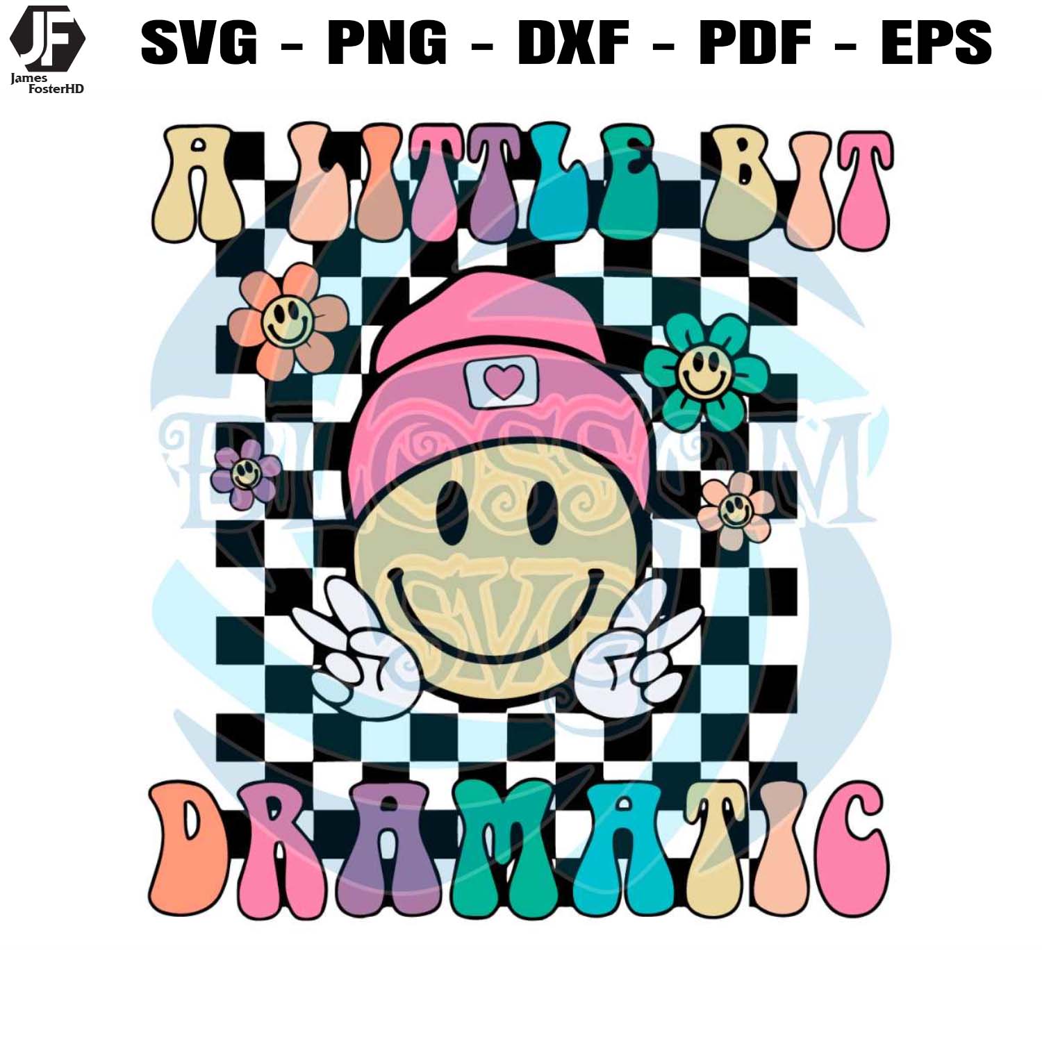 A Little Bit Dramatic Cute Smiley Face SVG Digital Cricut Fi | Inspire ...