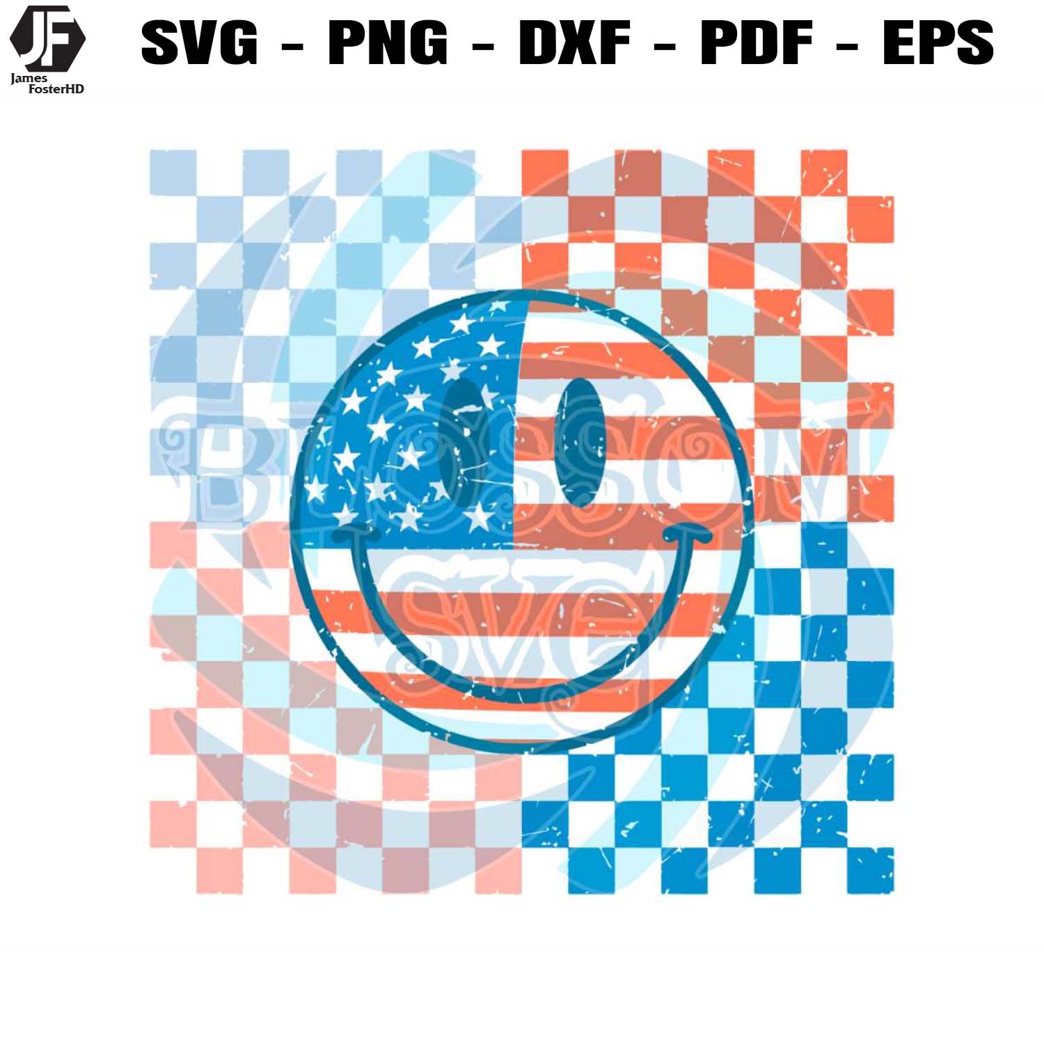 American Checkered Flag Smiley Face SVG Cutting Digital File | Inspire ...