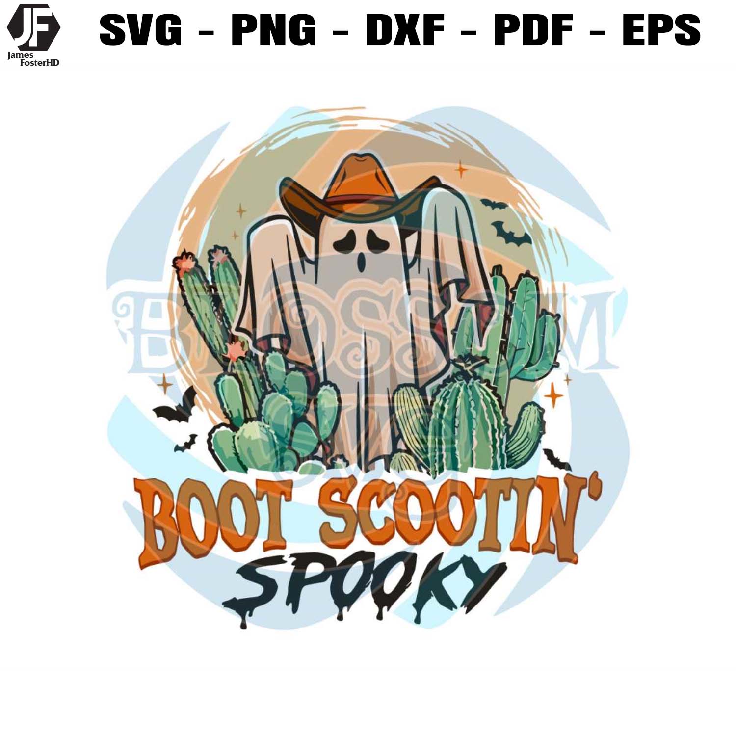 Boot Scootin Spooky Western Halloween SVG File For Cricut - Inspire Uplift