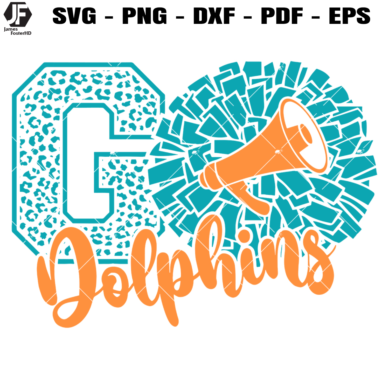 Dolphins Cheer Svg, Cheerleading Dolphins Svg, Go Dolphins | Inspire Uplift