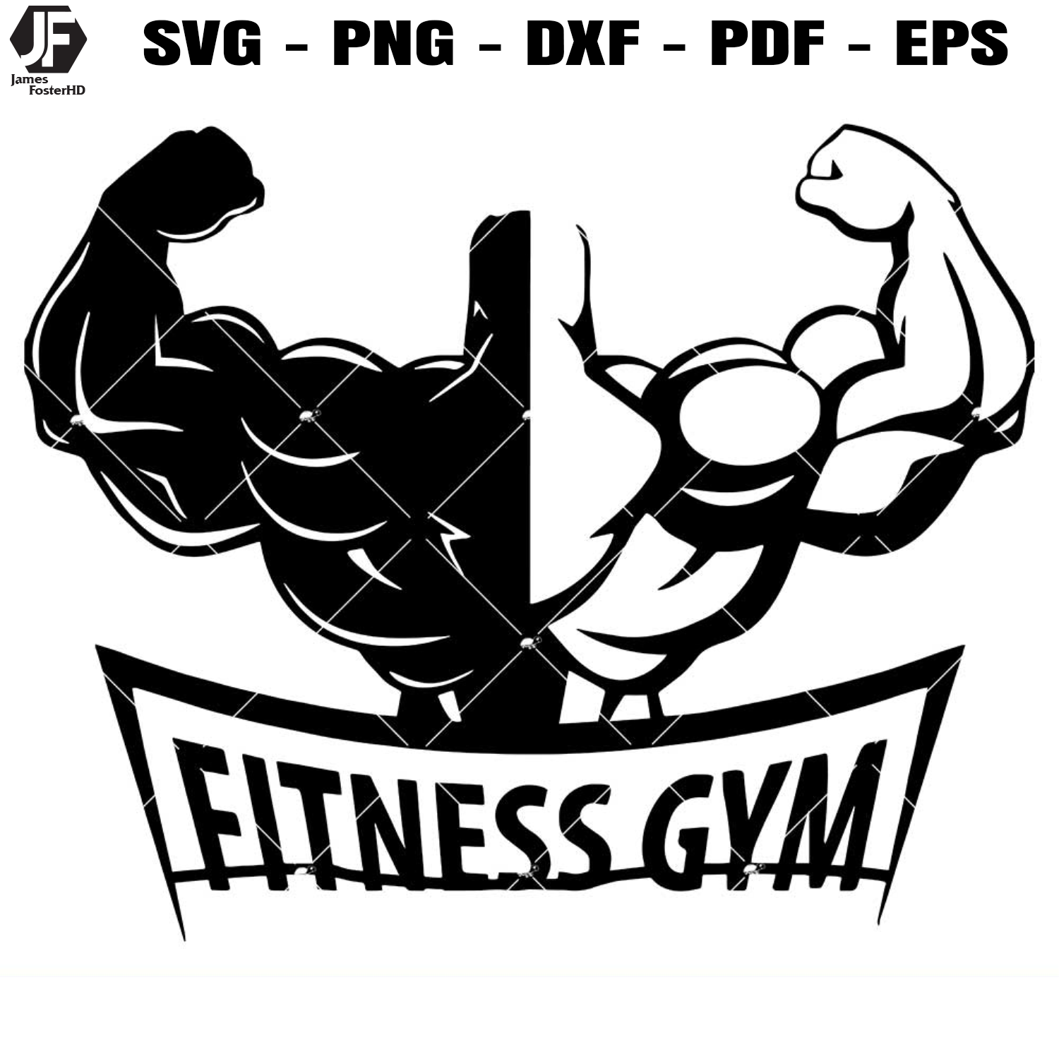 Gym Fitness Logo Svg, Fitness Svg, Muscle Training Svg | Inspire Uplift