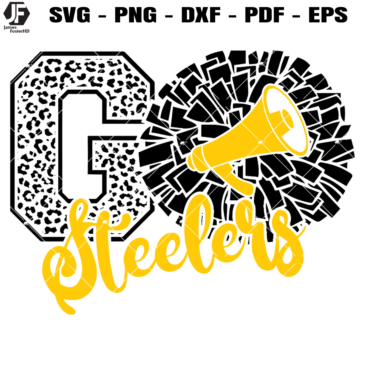 Steelers Cheer Svg, Cheerleading Steelers Svg, Go Steelers | Inspire Uplift