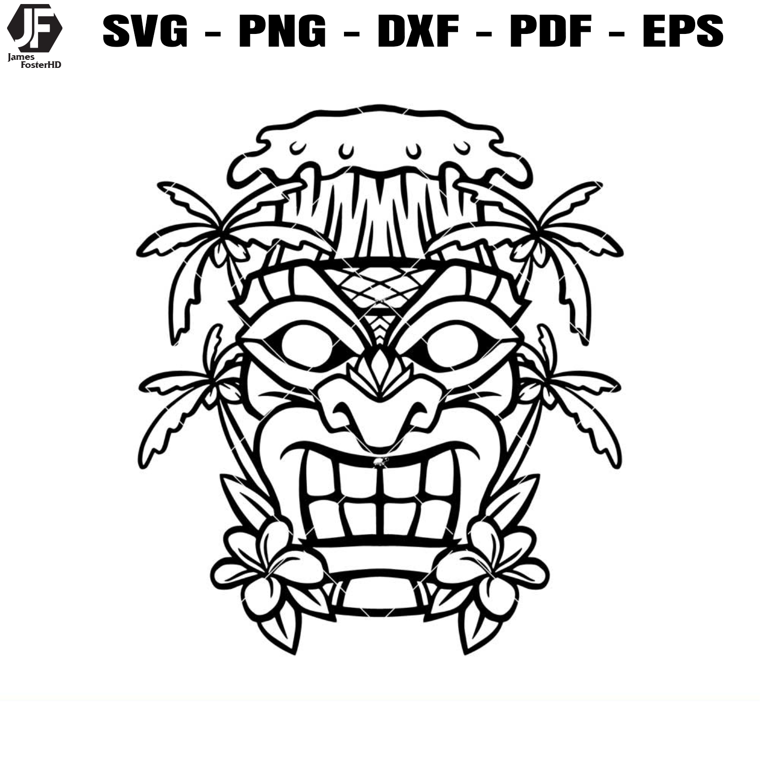 Tiki Face Svg, Tribal Hawaiian Svg, Hawaiian Svg, Tiki Svg | Inspire Uplift