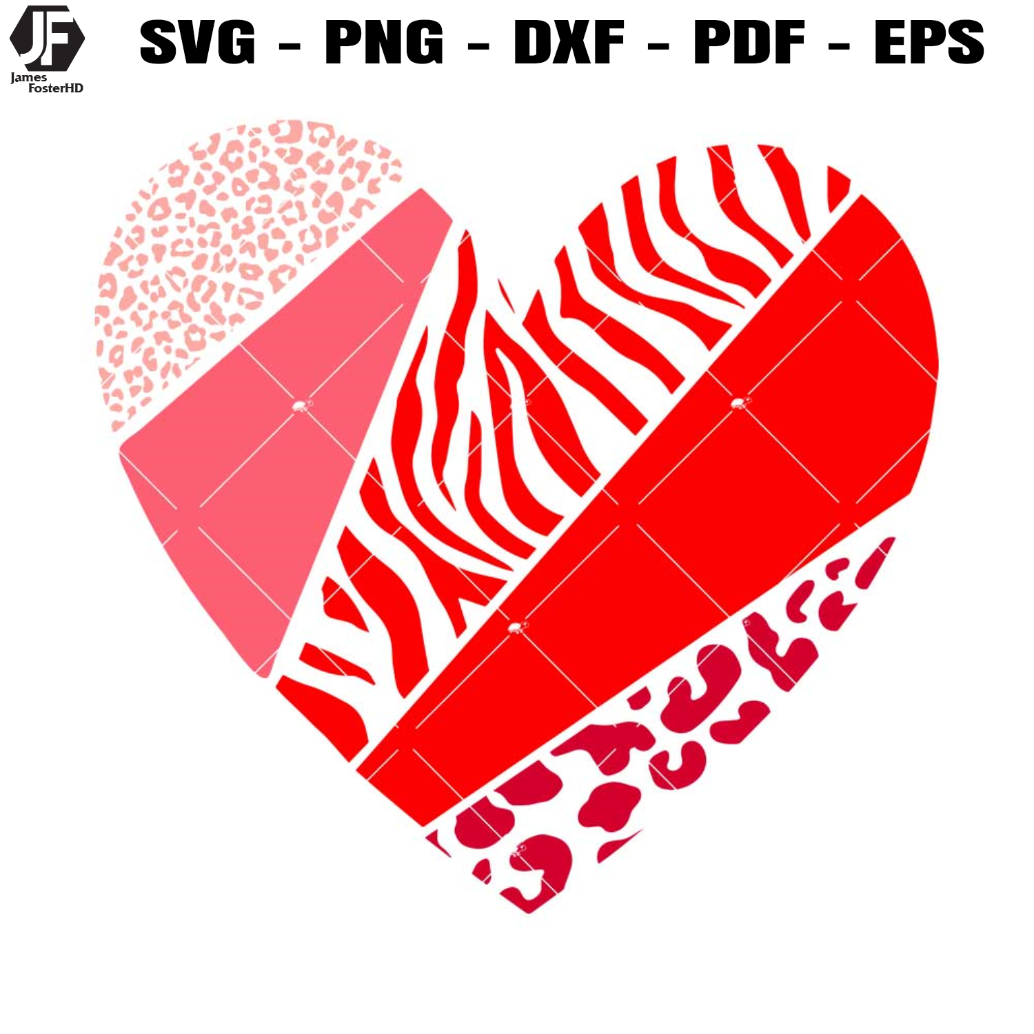 Animal Print Heart Svg, Wild Heart Svg, Valentines Heart Svg - Inspire ...