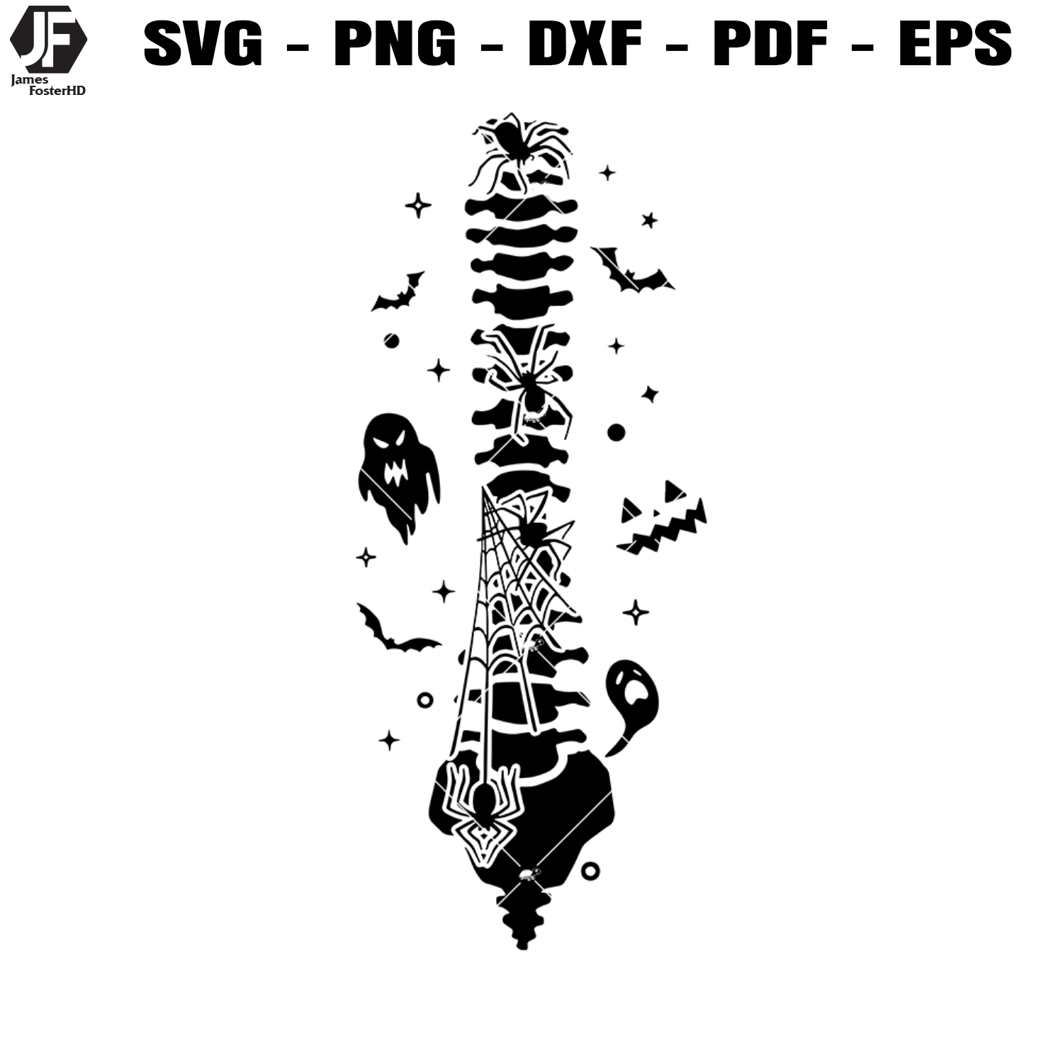 Spider with Backbone Svg, Spider Spine Svg, Spooky Backbone | Inspire ...