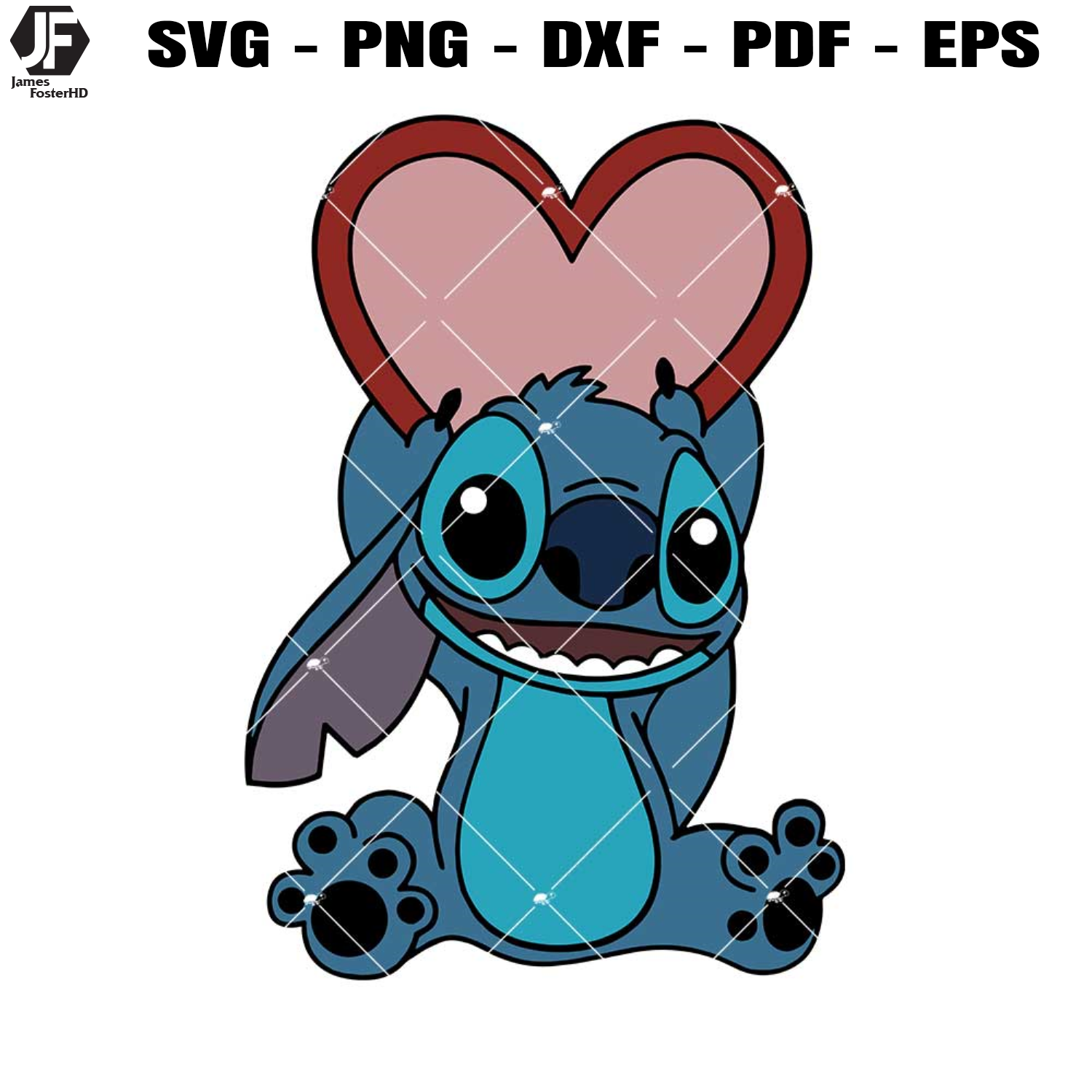 Stitch Love Bug Svg, Valentines Day Svg, Cute Stitch Svg | Inspire Uplift