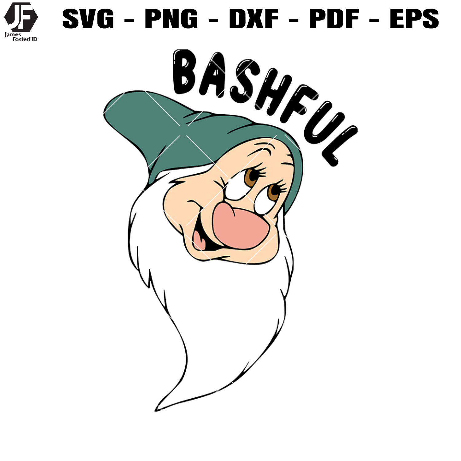 Bashful Dwarf Face Svg, Bashful Dwarf Head Svg, Snow Shite | Inspire Uplift