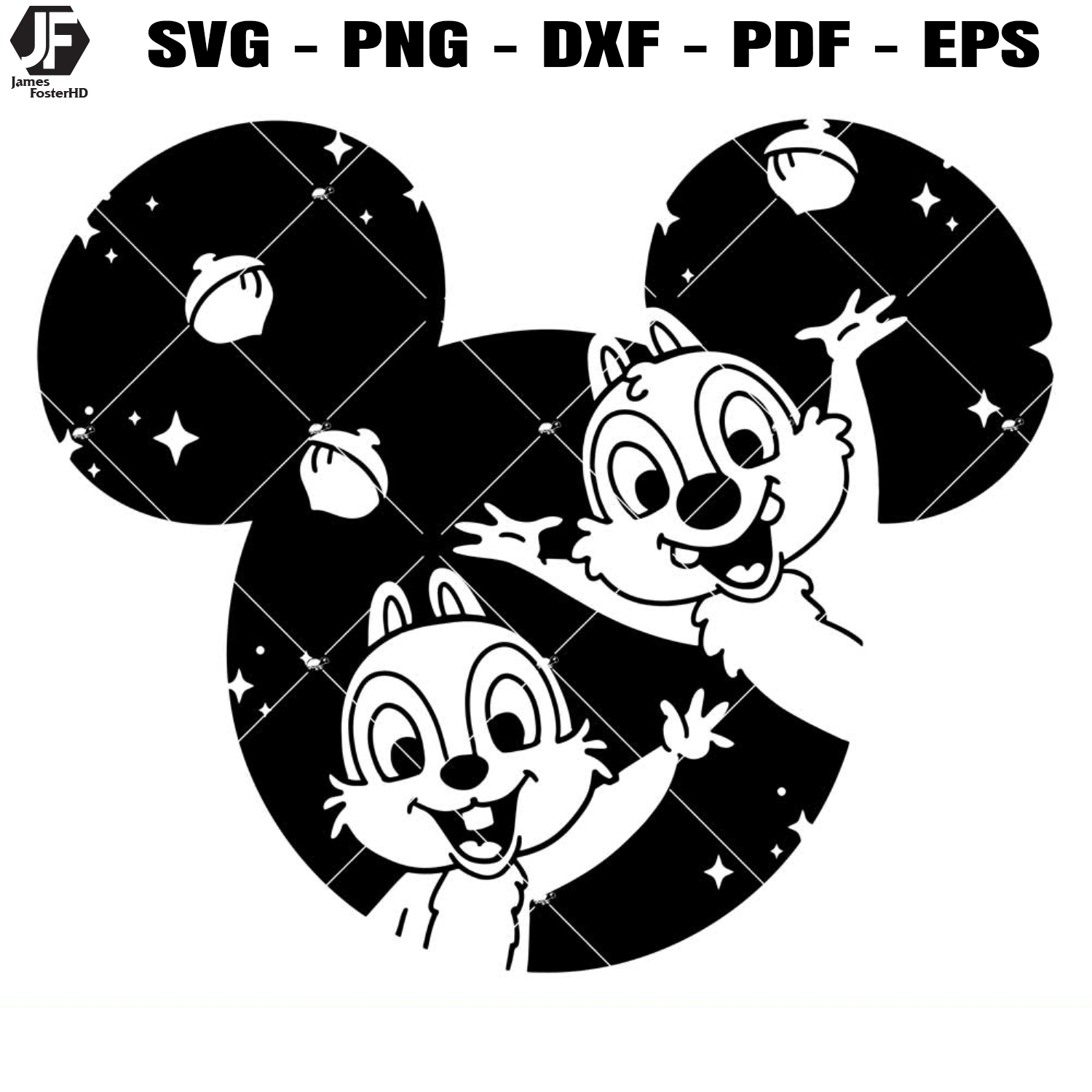 Chip 'N Dale Rescue Rangers Svg, Disneyland Ears Svg | Inspire Uplift