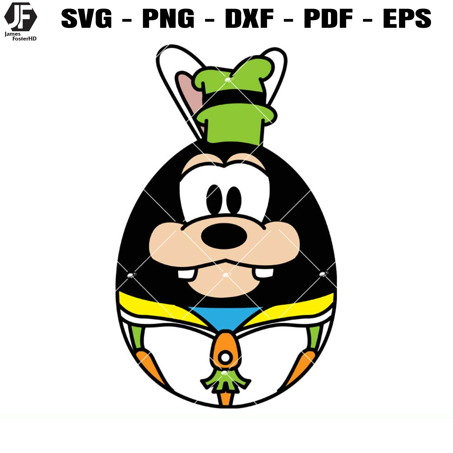 Cute Goofy Easter Egg Svg, Goofy Easter Svg, Goofy Svg | Inspire Uplift