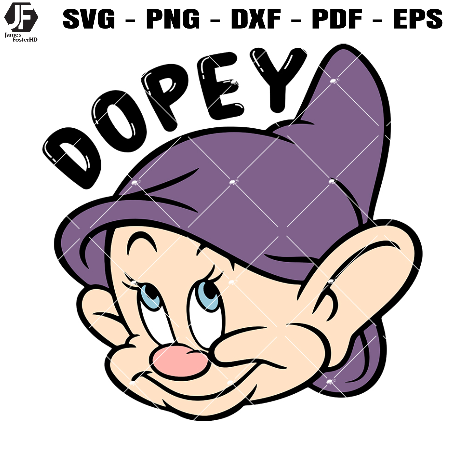 Dopey Dwarf Face Svg, Dopey Dwarf Head Svg, Snow Shite Svg | Inspire Uplift
