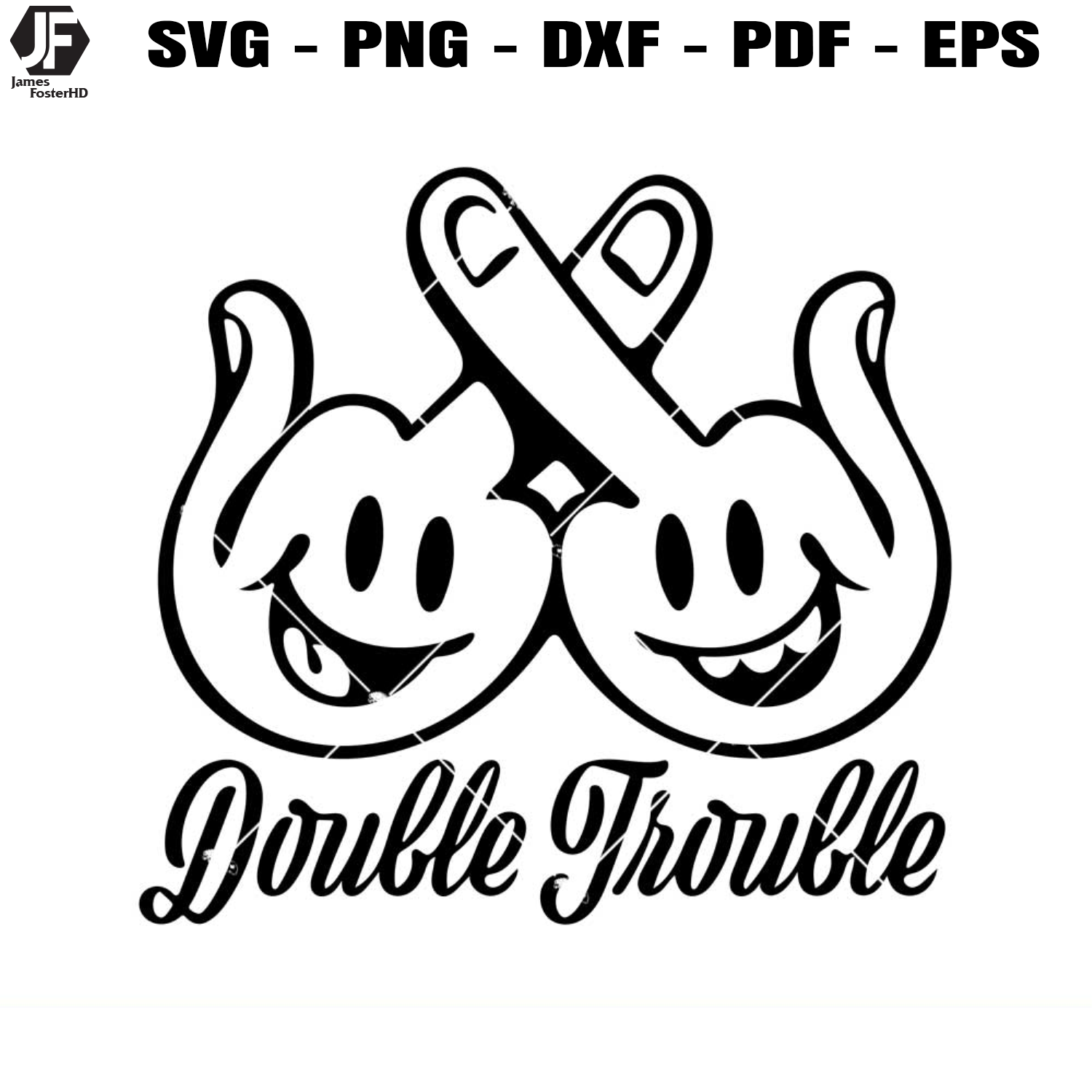 Double Trouble Middle Finger Svg, Double Trouble Svg | Inspire Uplift