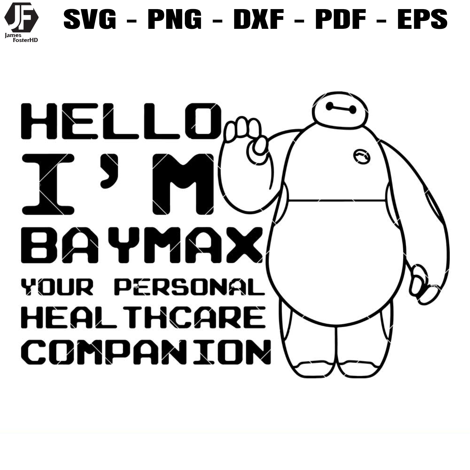 Hello I'm Baymax Svg, Big Hero 6 Svg, Disneyland Ears Svg - Inspire Uplift