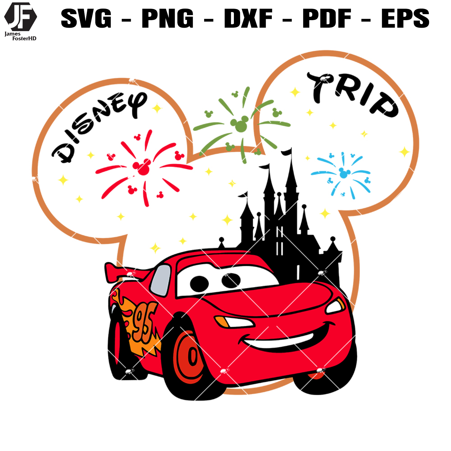 Lightning McQueen Svg, Disney Trip Svg, Disneyland Ears Svg | Inspire ...