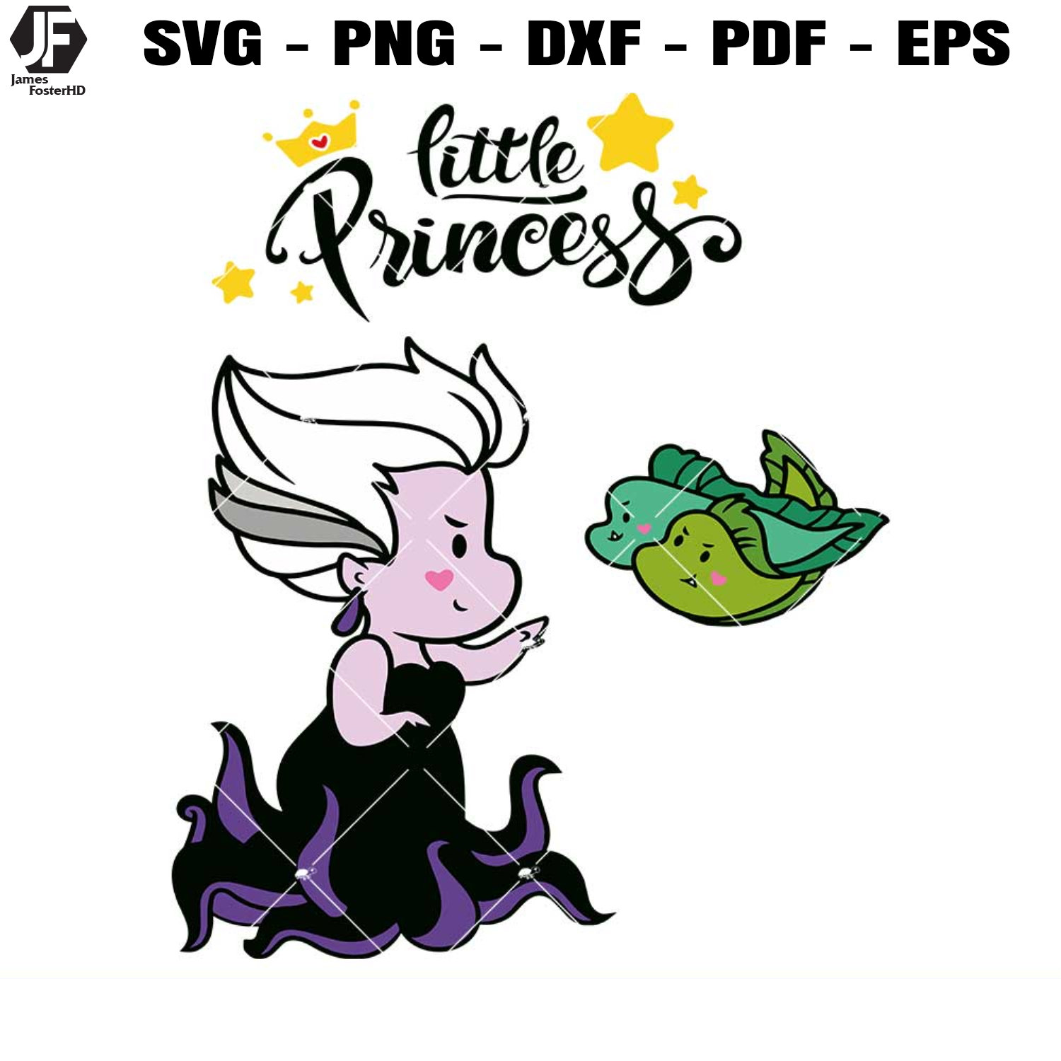 Little Princess Ursula Svg Ursula Chibi Svg | Inspire Uplift