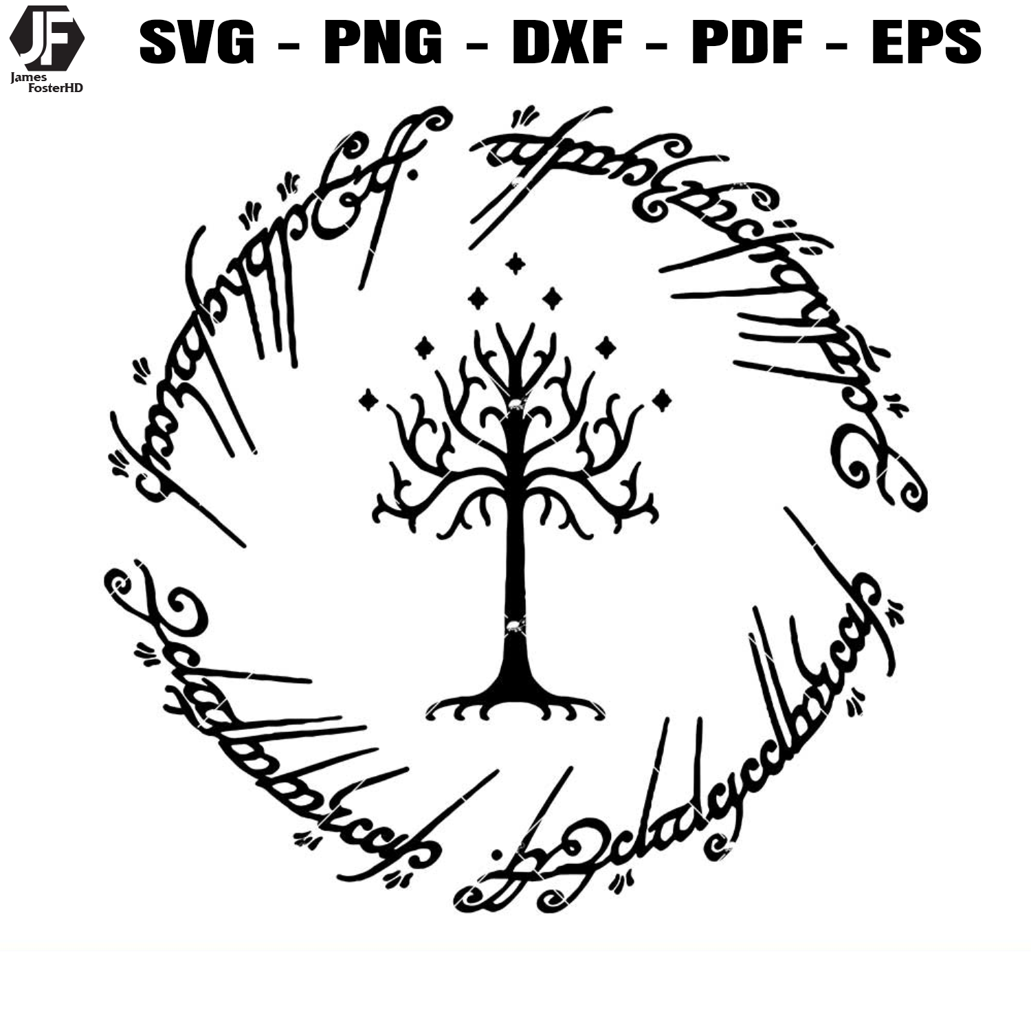 Lord of the Rings Svg, White Tree of Gondor Svg | Inspire Uplift