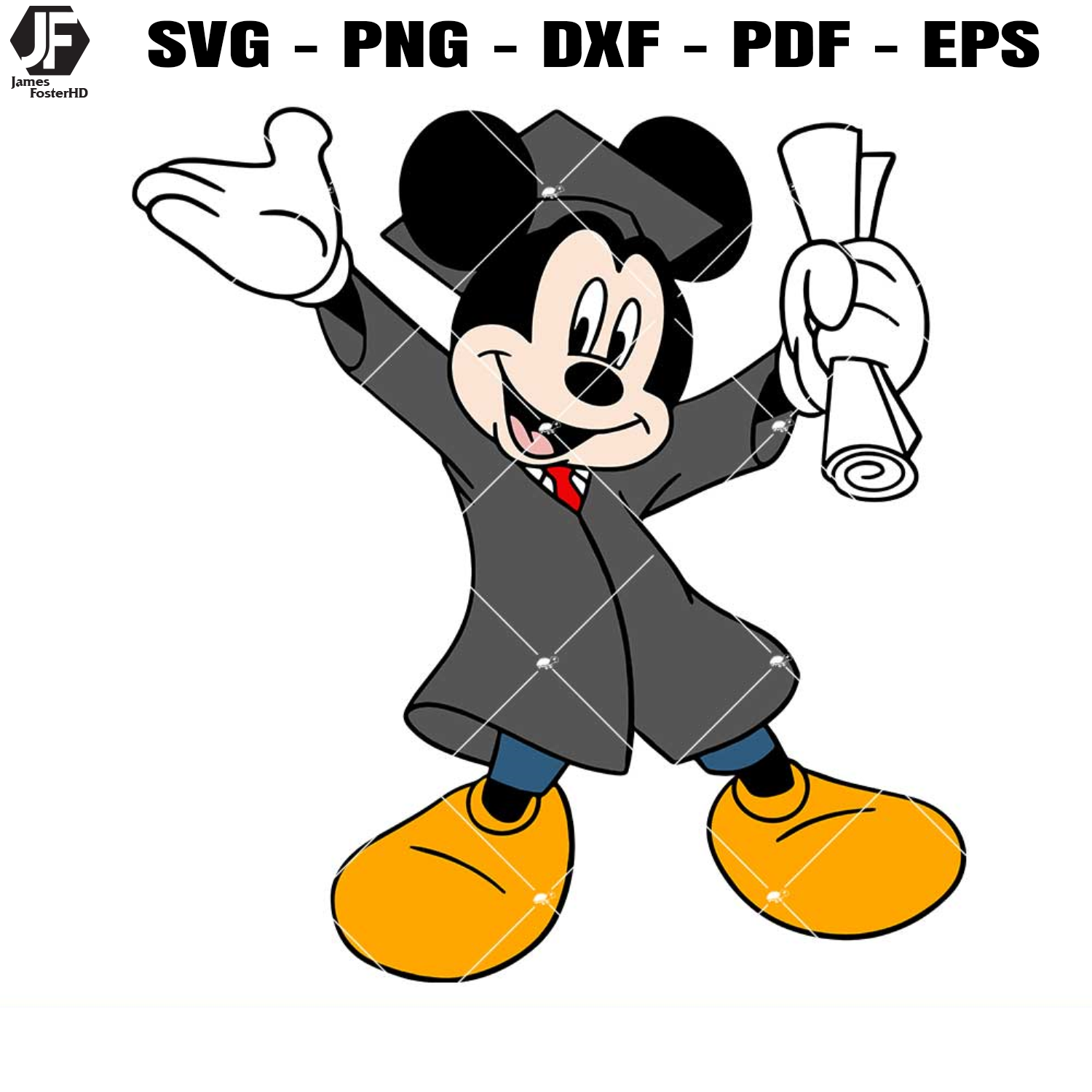 Mickey Mouse Graduation Svg, 2024 Graduation Svg, Graduate - Inspire Uplift