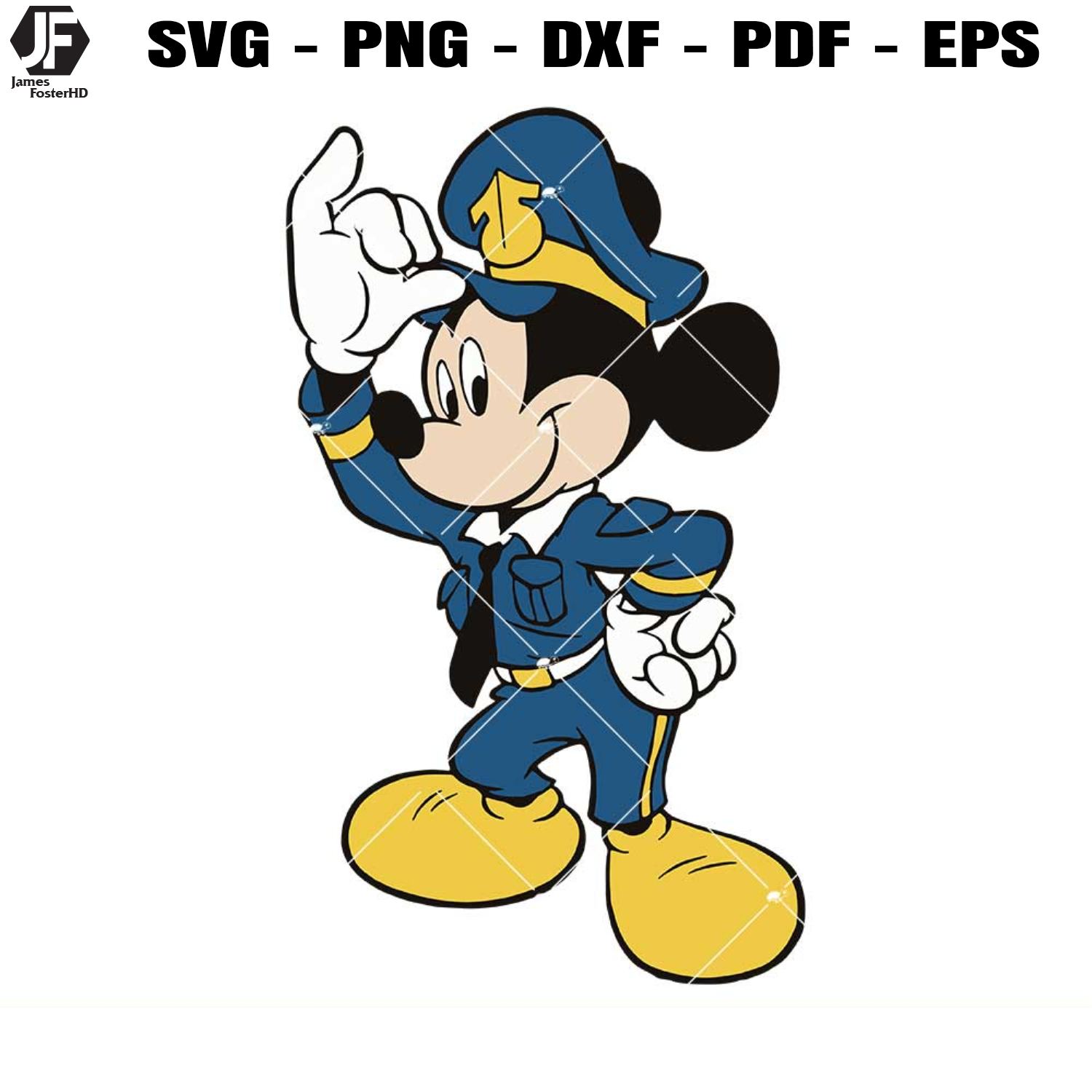 Mickey Mouse Police Svg, Mickey Mouse Svg, Cute Mickey Svg - Inspire Uplift
