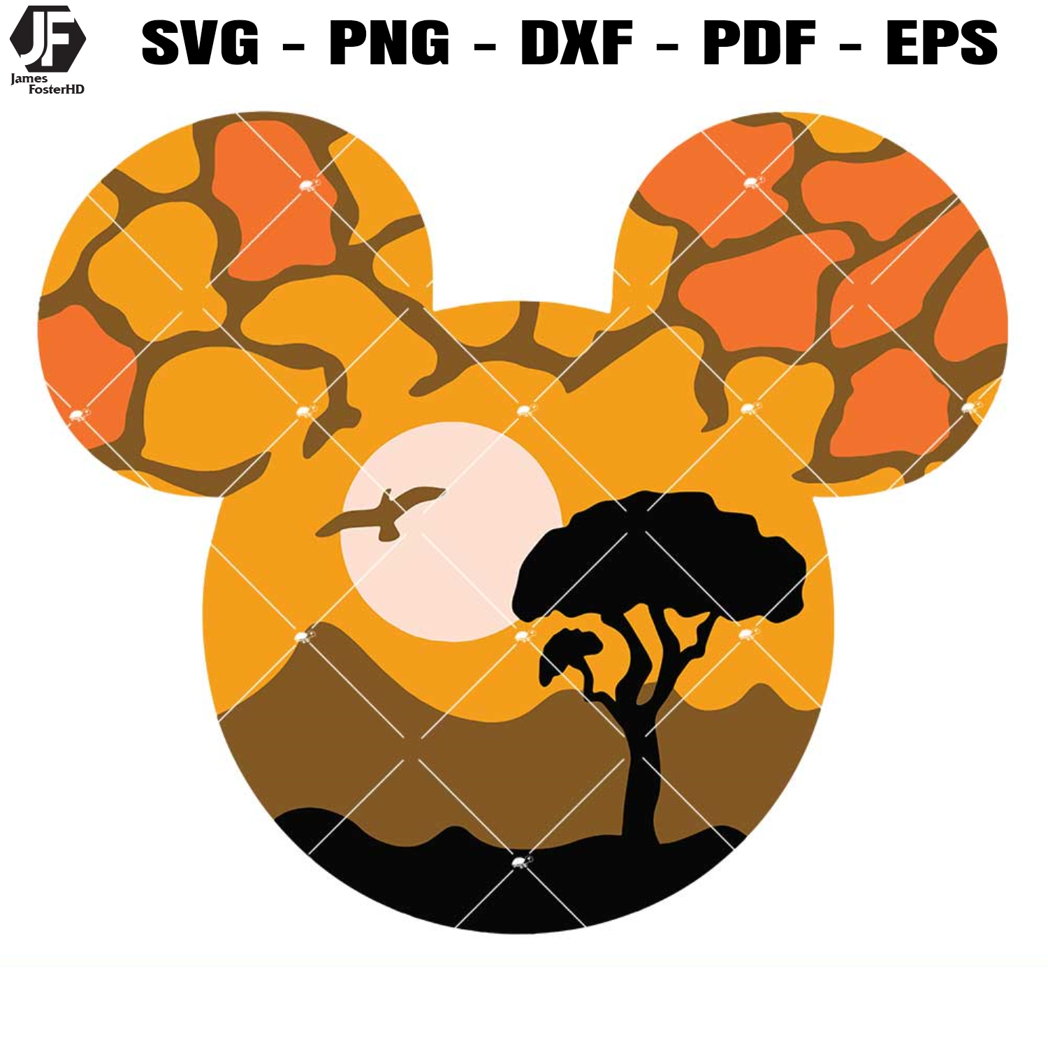 Mouse Head Savanna Sunset Svg, Wild Nature Svg, Safari Svg | Inspire Uplift