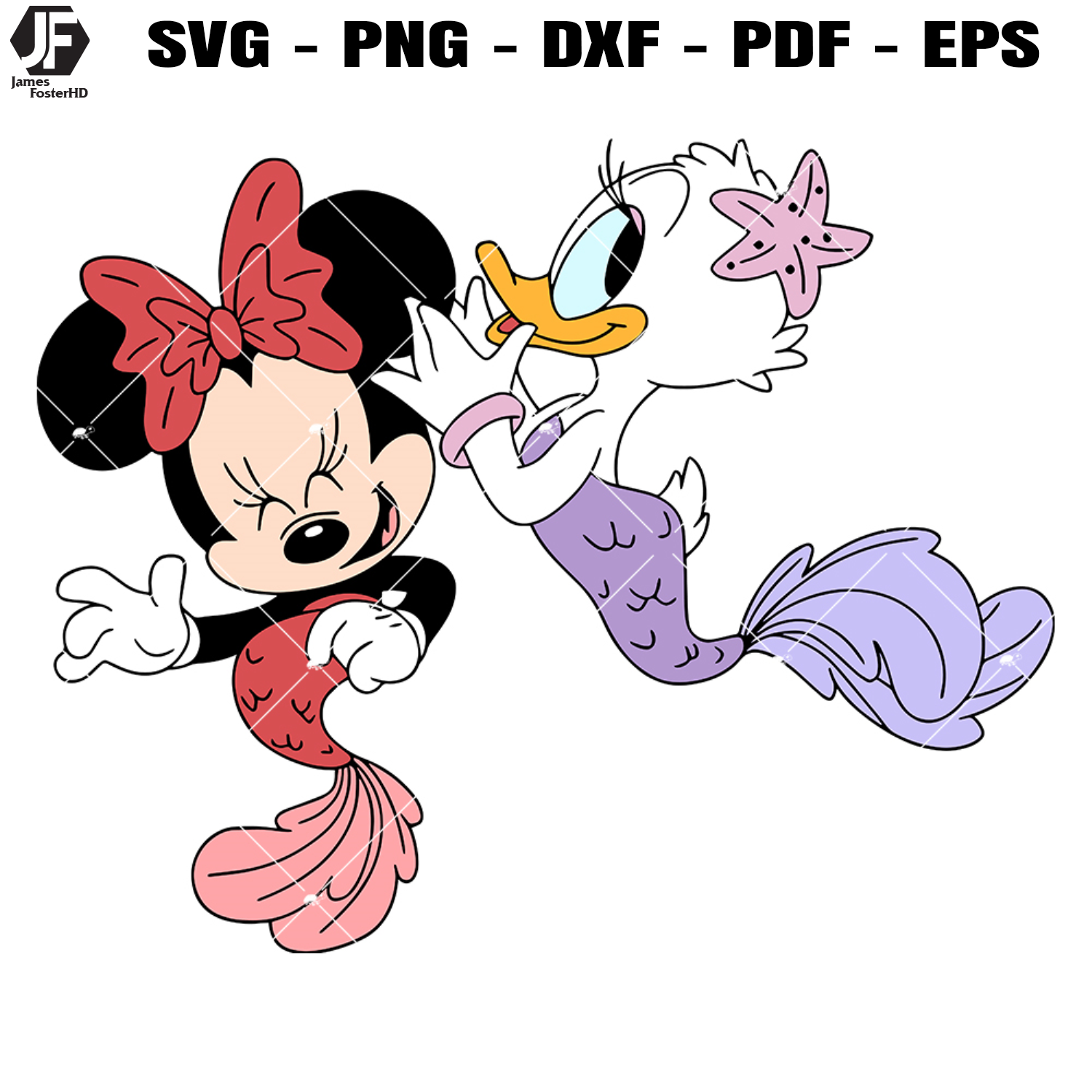 Mouse Mermaid Svg, Duck Mermaid Svg, Cute Mermaids Svg | Inspire Uplift